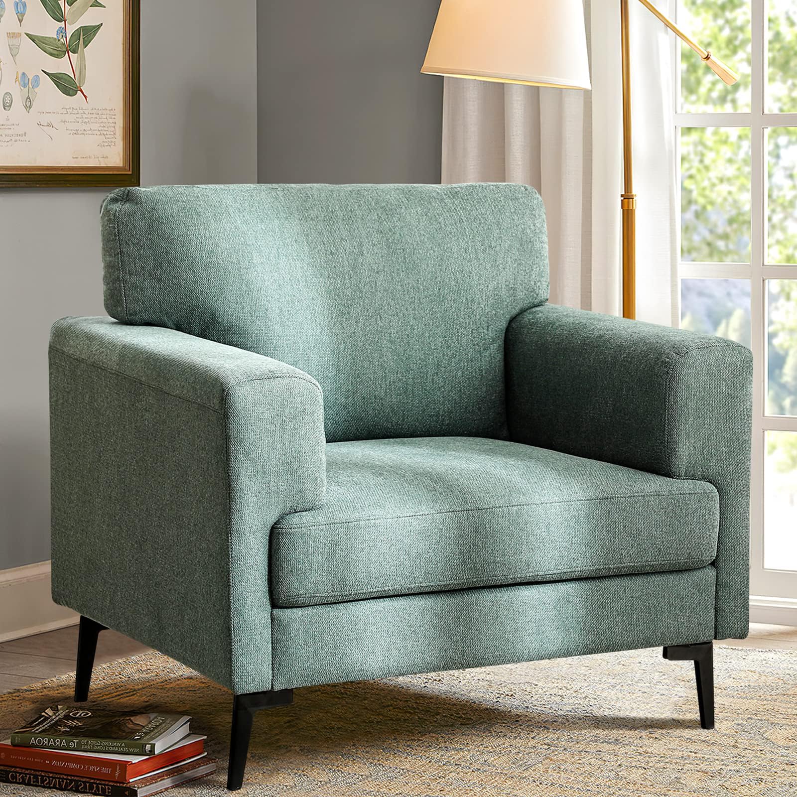 Amazon.com: Christopher Knight Home Haddie Wood Frame Club Chair, Light ...