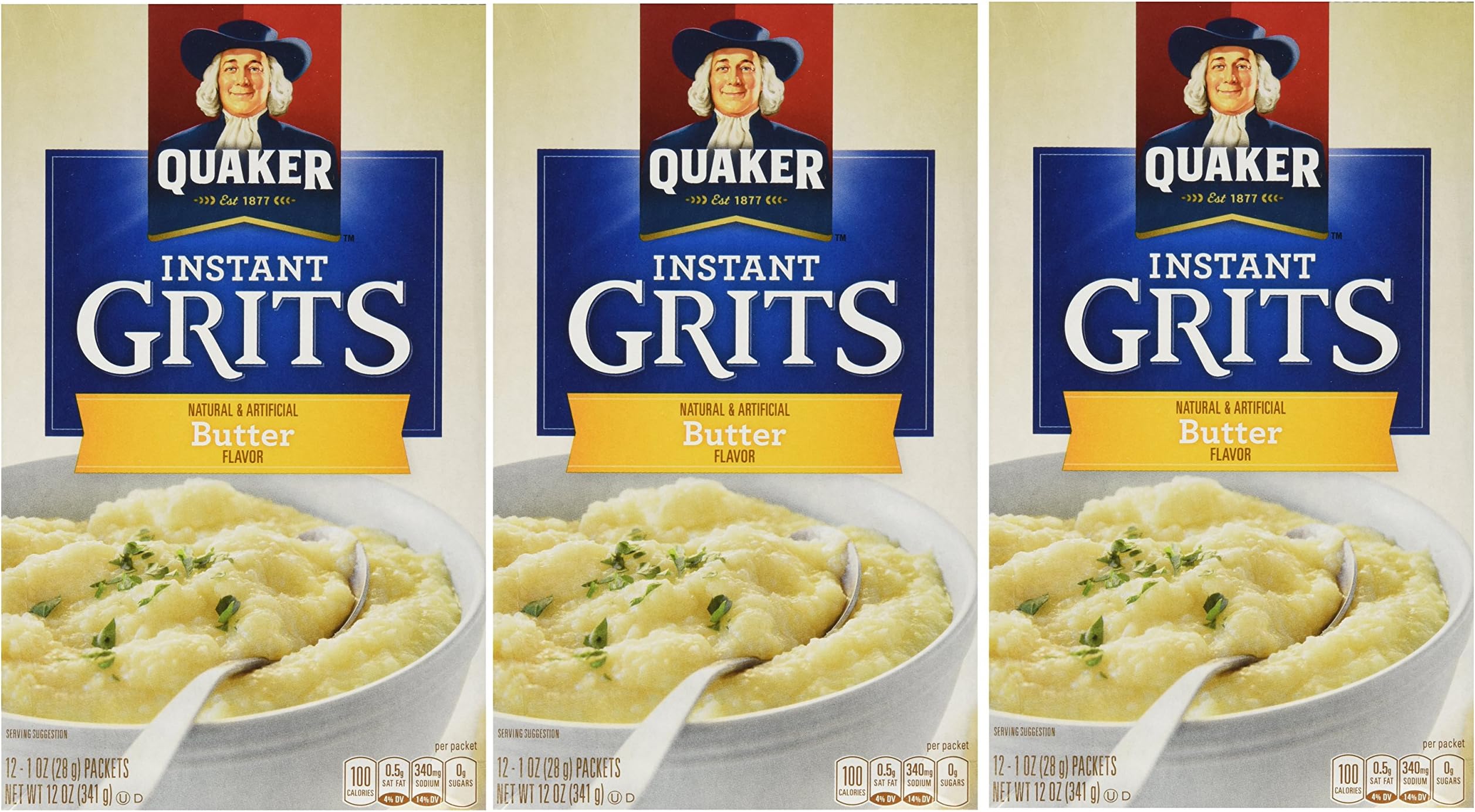 Amazon.com: Quaker Original Instant Grits, 12 oz: Breakfast Grits