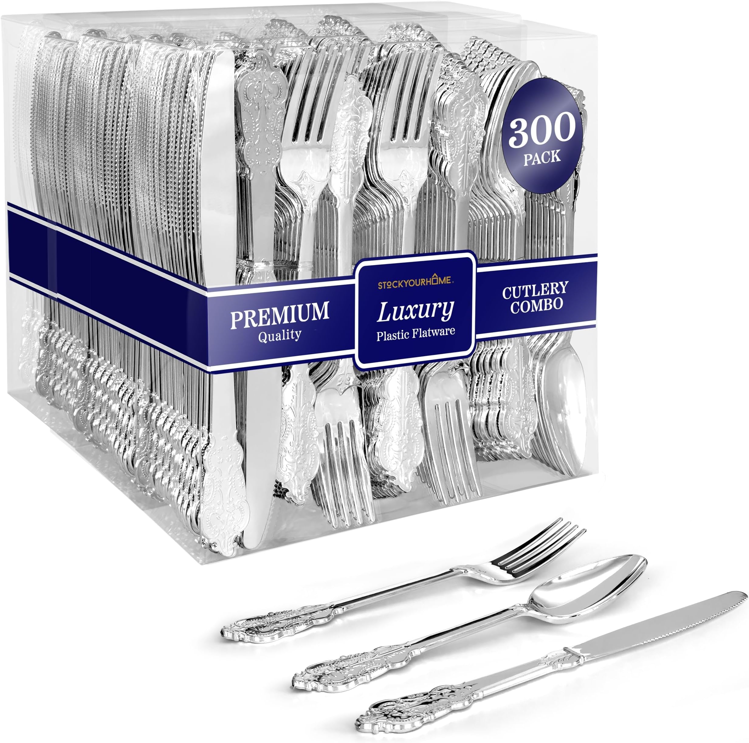 Amazon.com: 600 Plastic Silverware Set - Plastic Cutlery Set ...