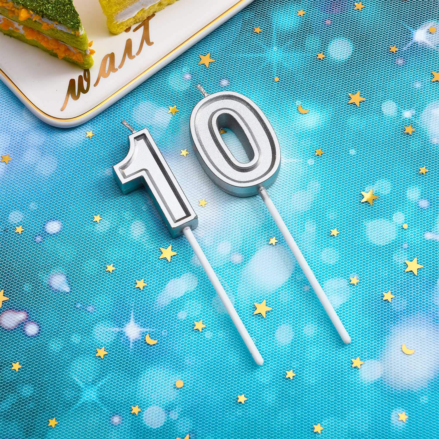 Snapklik.com : 10th Birthday Candles Cake Numeral Candles Happy ...