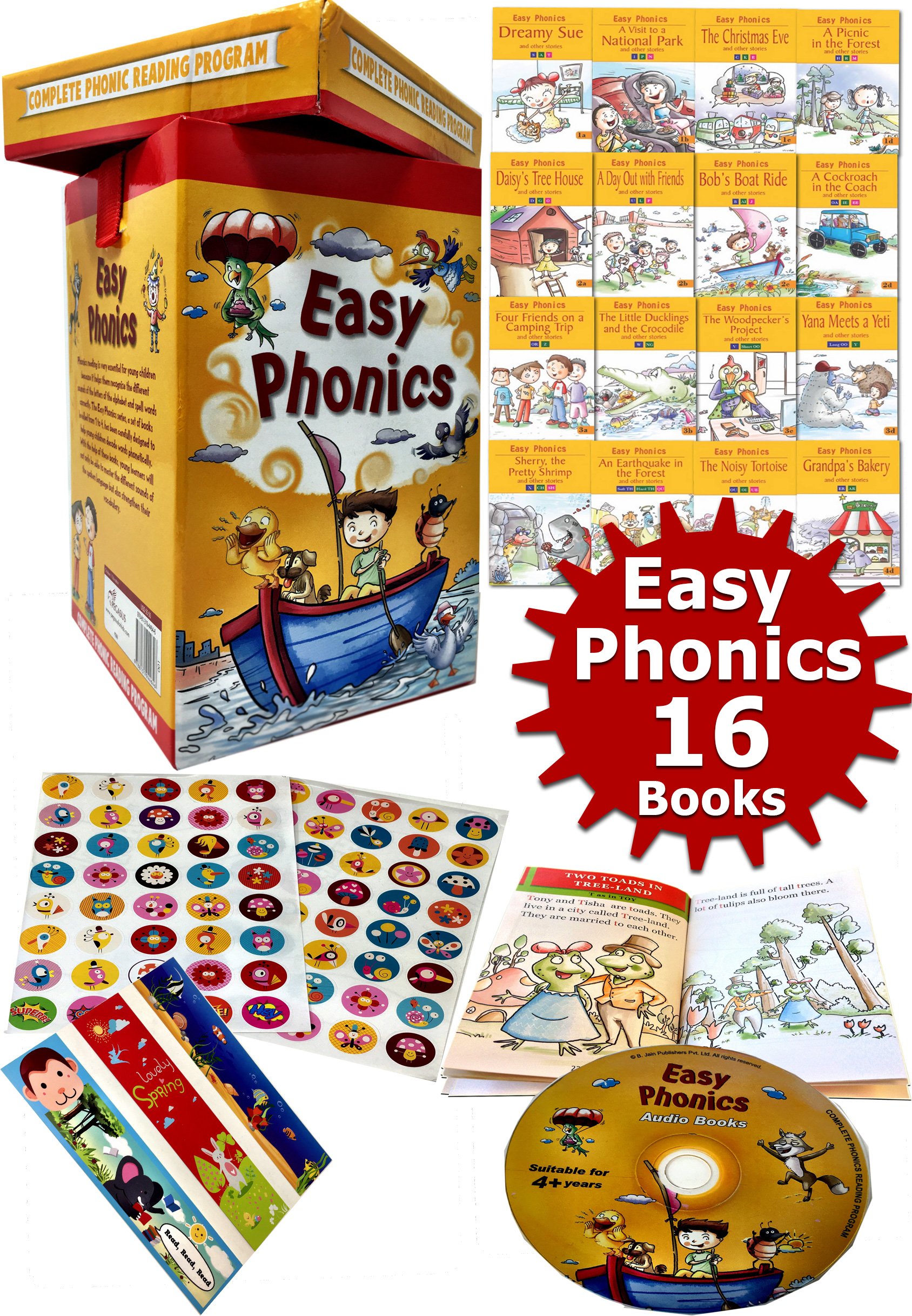 Early Readers Phonics Reading Children Books Collection 16 Books Box ...