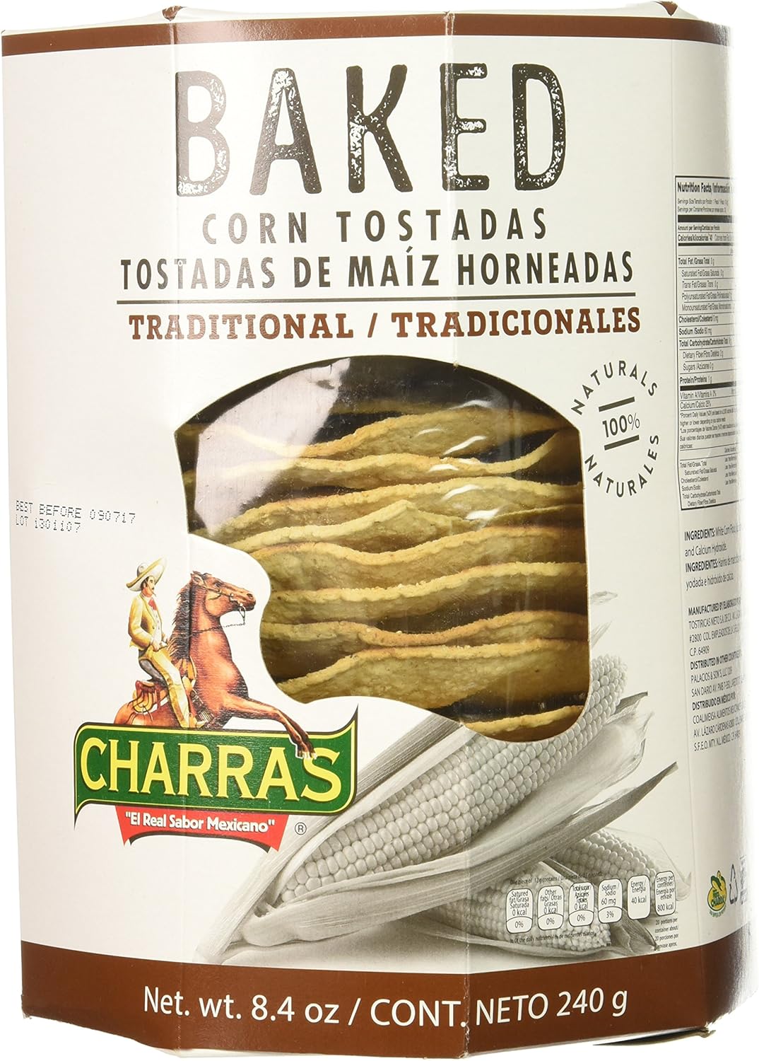 Amazon.com: Charras Baked Tostadas, Natural, 8.5 Ounce (Pack of 8 ...