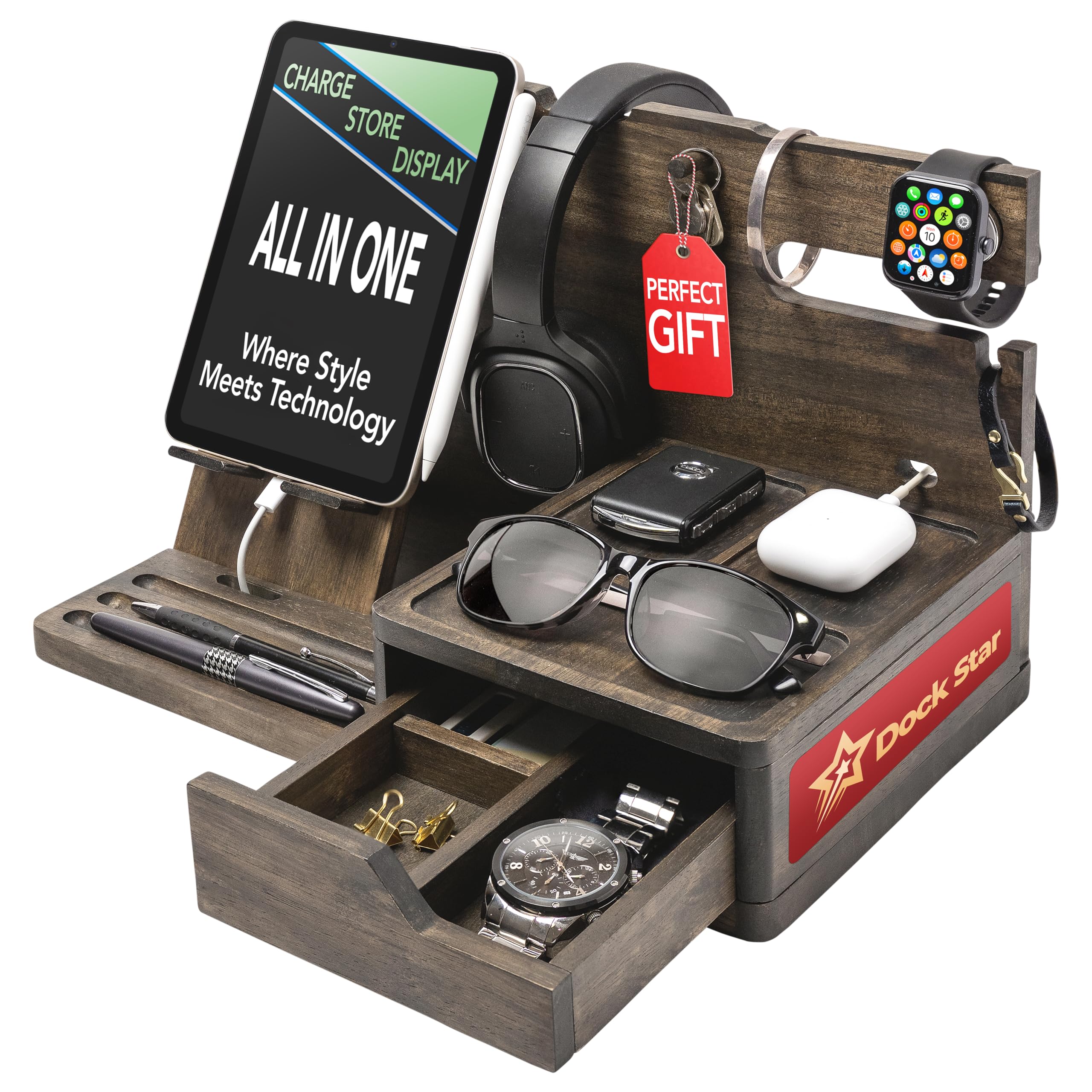 EcoLeafy Dot Nightstand Organiser- Bedside Table Organiser Makes Unique ...