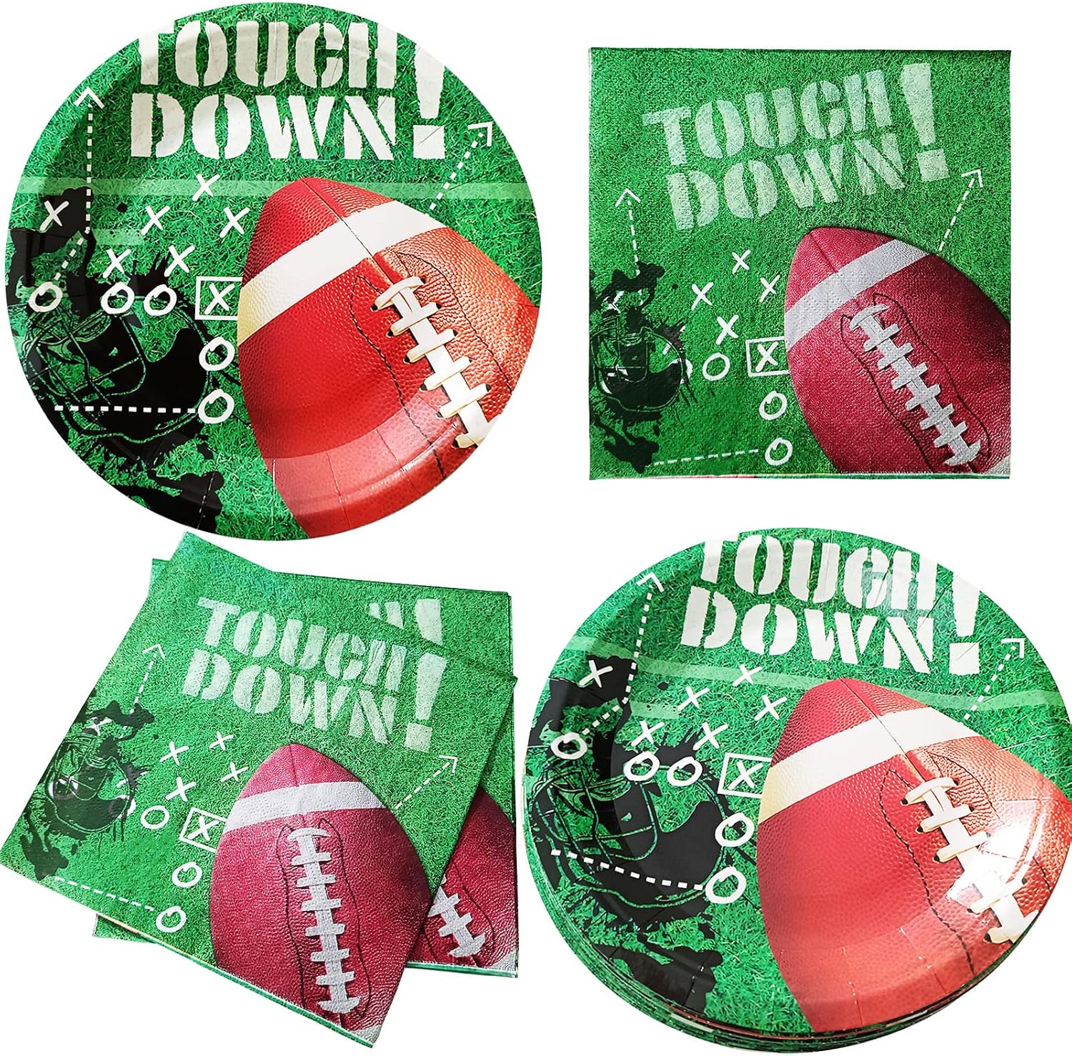 Amazon.com: CiviLight Football Game Day Party Supplies Paper Plates ...