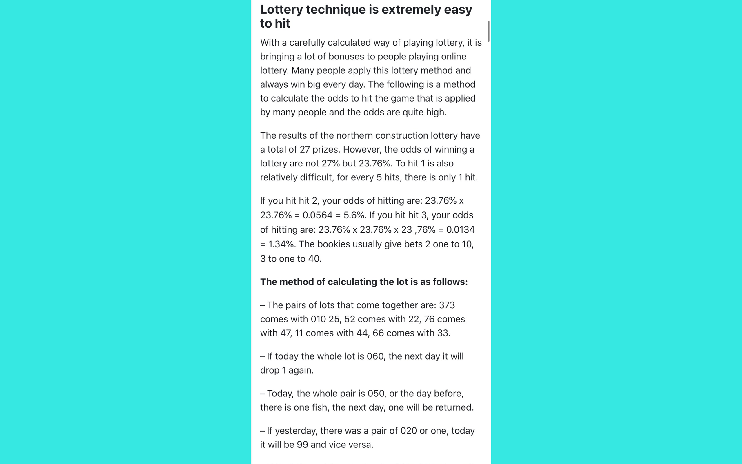 HOW TO PLAY THE LOTTERY AND WIN EVERY DAY GUIDE - App on Amazon Appstore