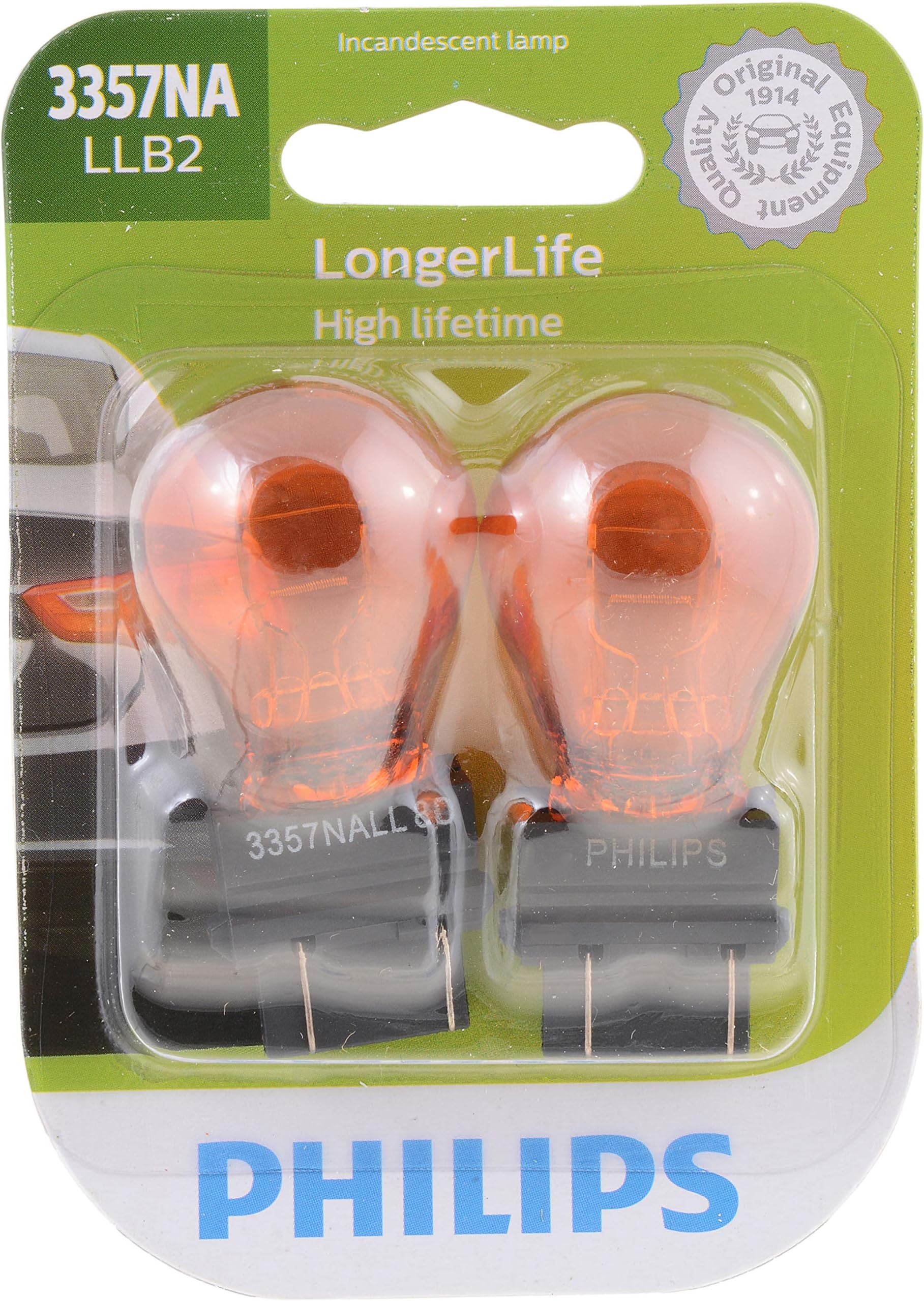 Amazon.com: Philips 3357NA LongerLife Miniature Bulb, 2 Pack : Automotive