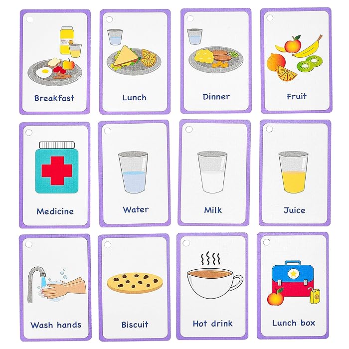 Buy My Meal and Snacks Cards 12 Flash Cards for Visual aid Special Ed ...