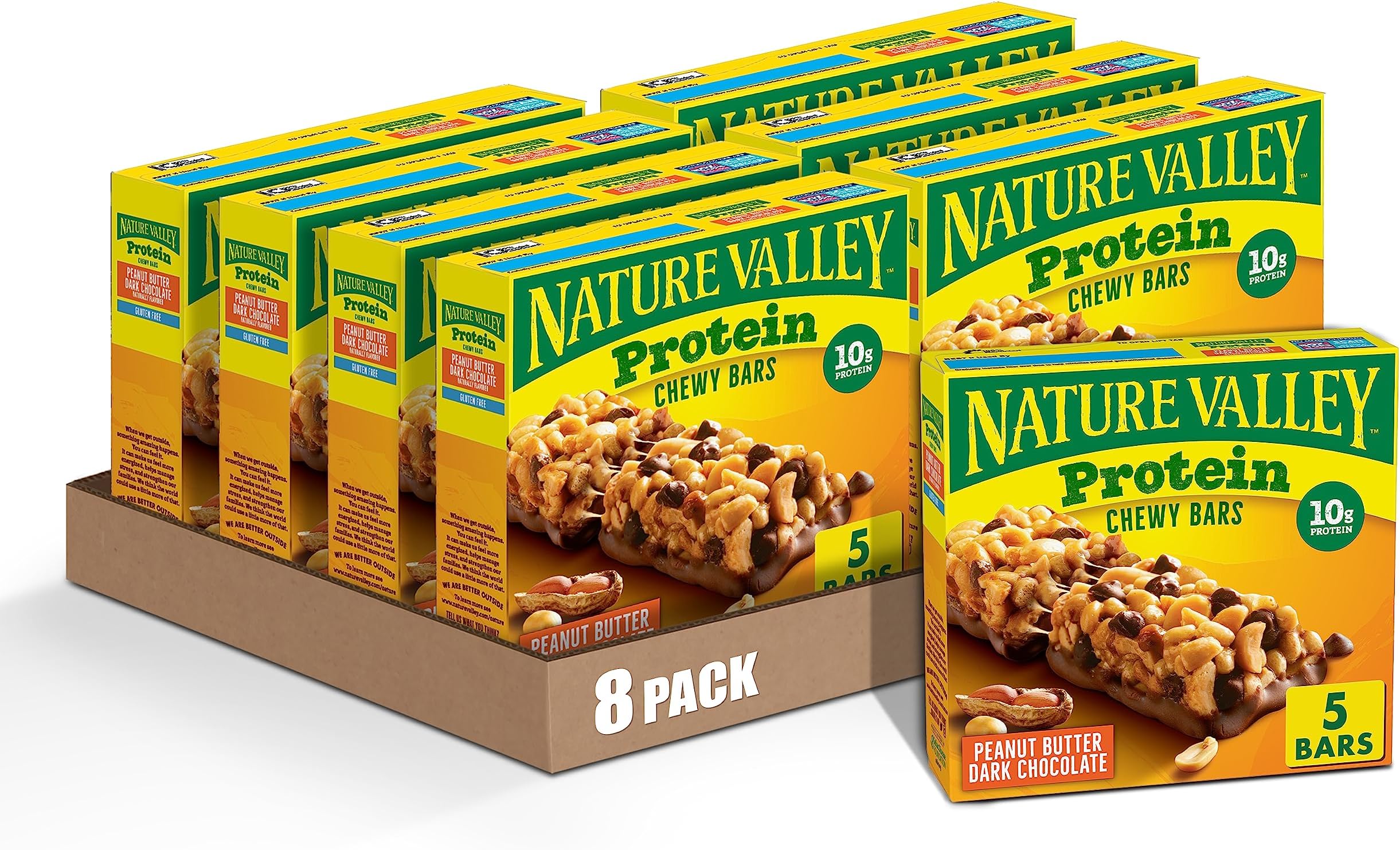 Amazon.com: Nature Valley Creamy Protein Bars, Peanut Butter Chocolate ...