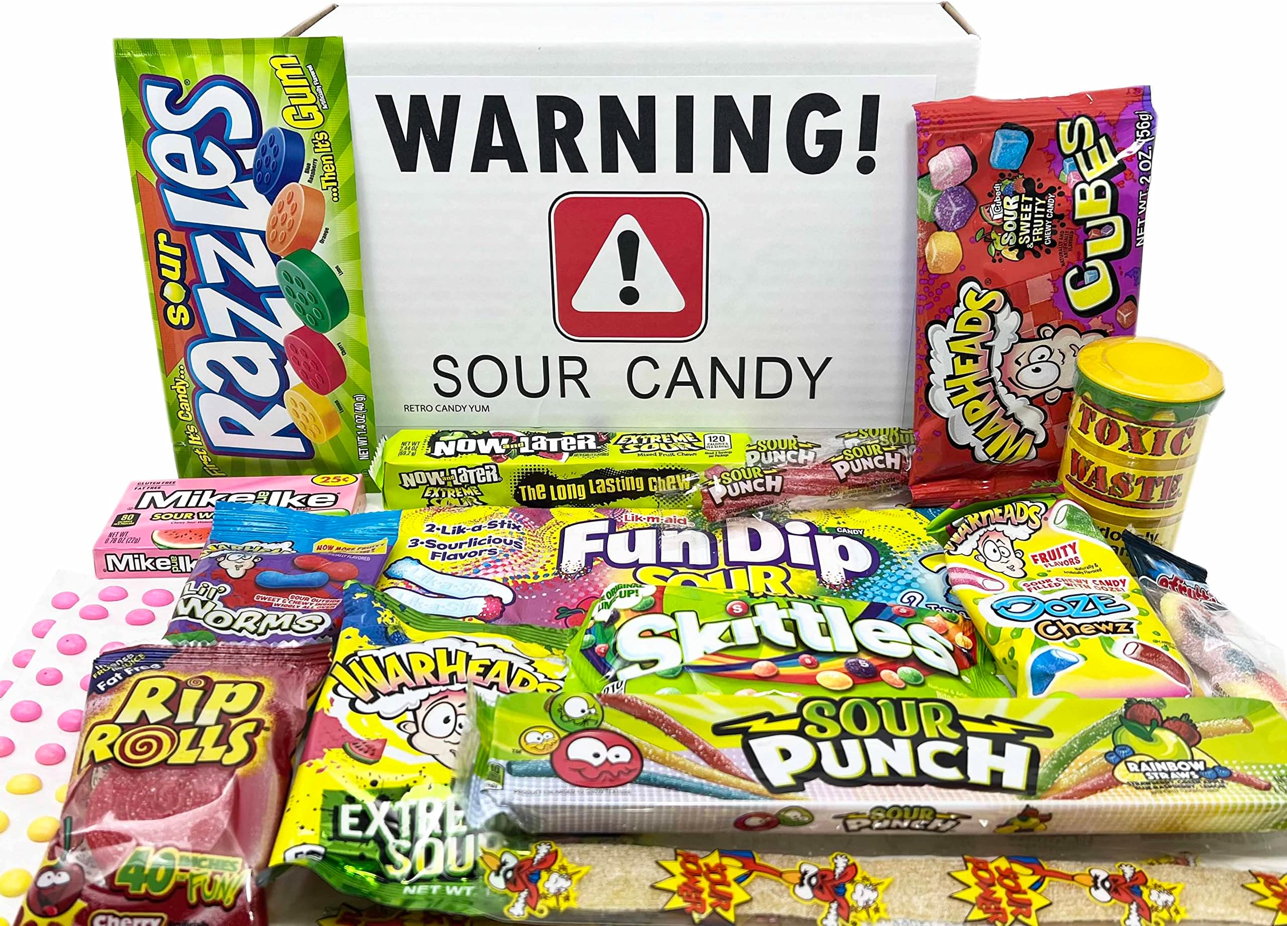 Amazon.com : RETRO CANDY YUM Super Sour Candy Variety Pack - Assorted ...