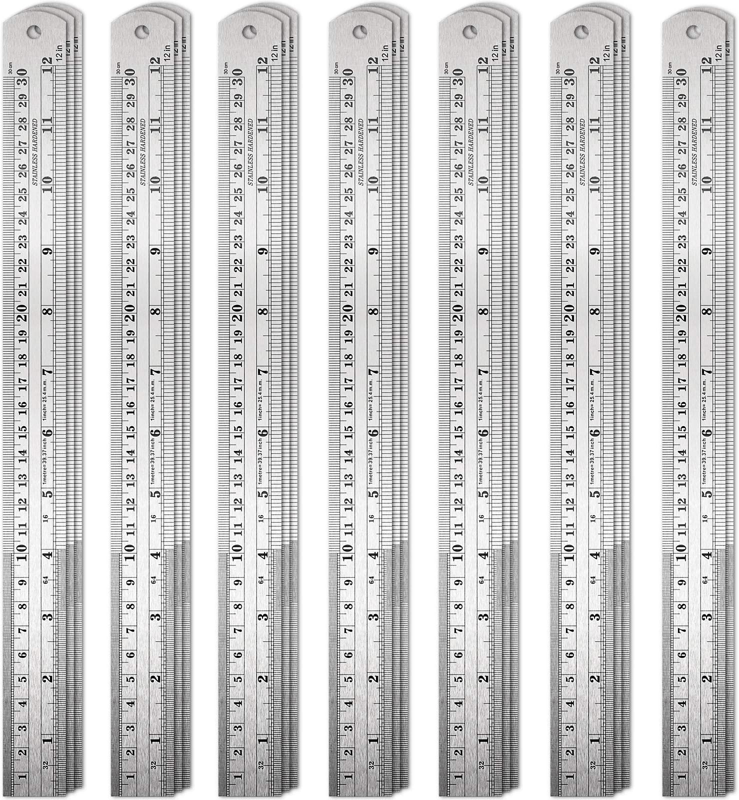 Amazon.com: ZZTX Ruler Metal Straight Edge Ruler Stainless Steel Ruler ...