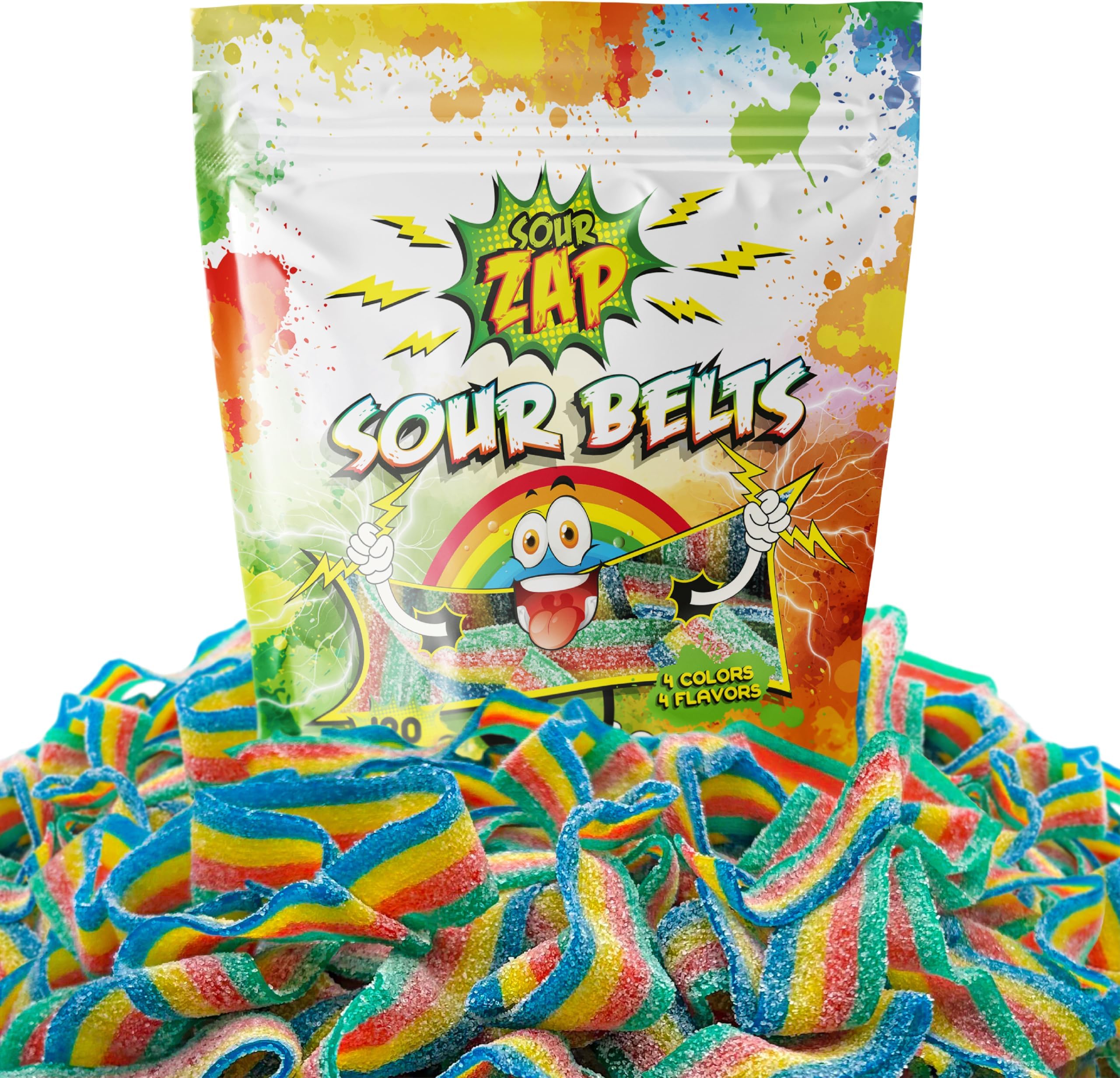 Amazon.com : Sour Slaps 3-Pack Flavored Sour Candy Belts - Deliciously ...