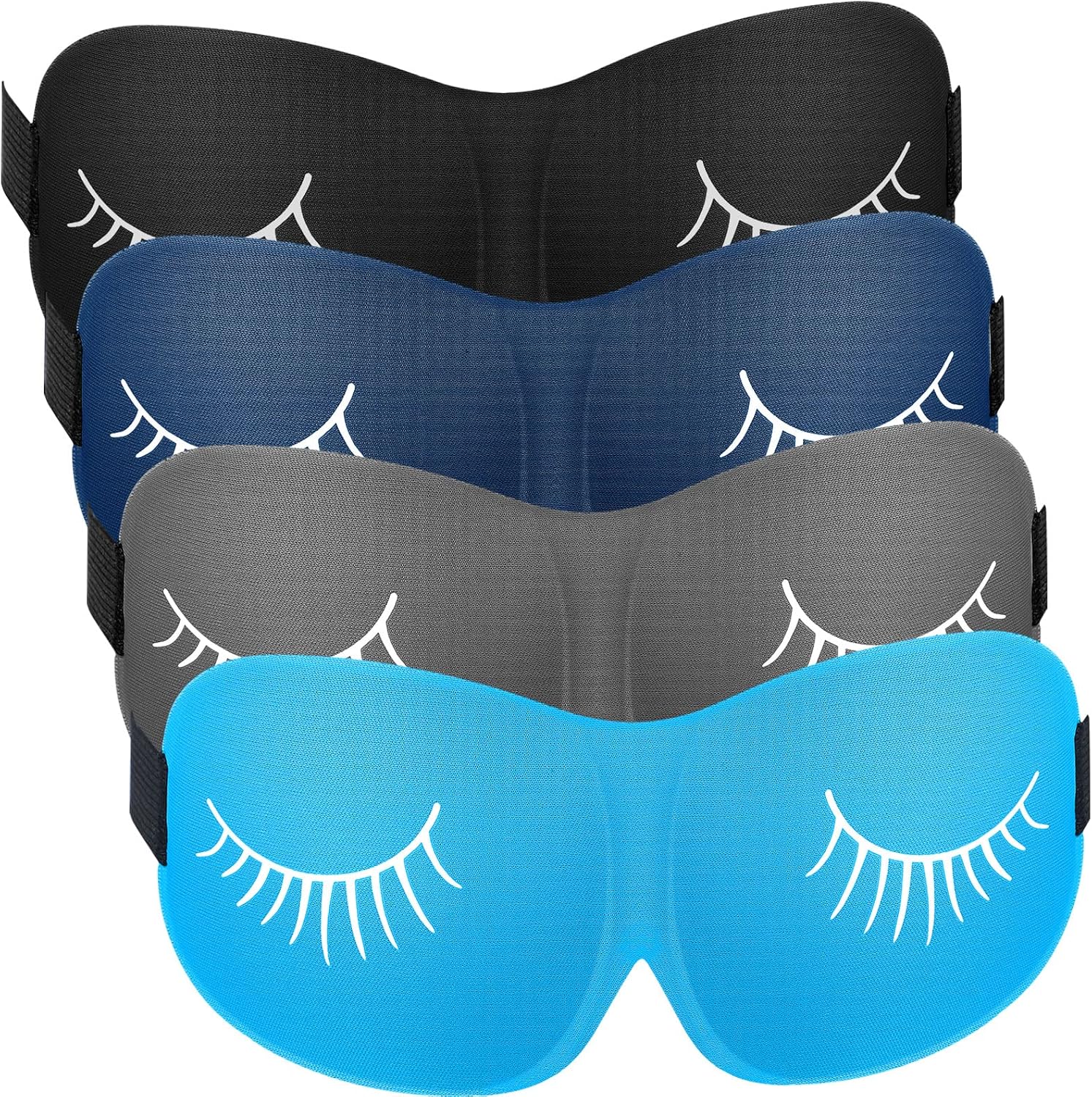 Amazon.com: 4 Pcs Sleep Mask 3D Contoured Eye Mask Light Blocking ...