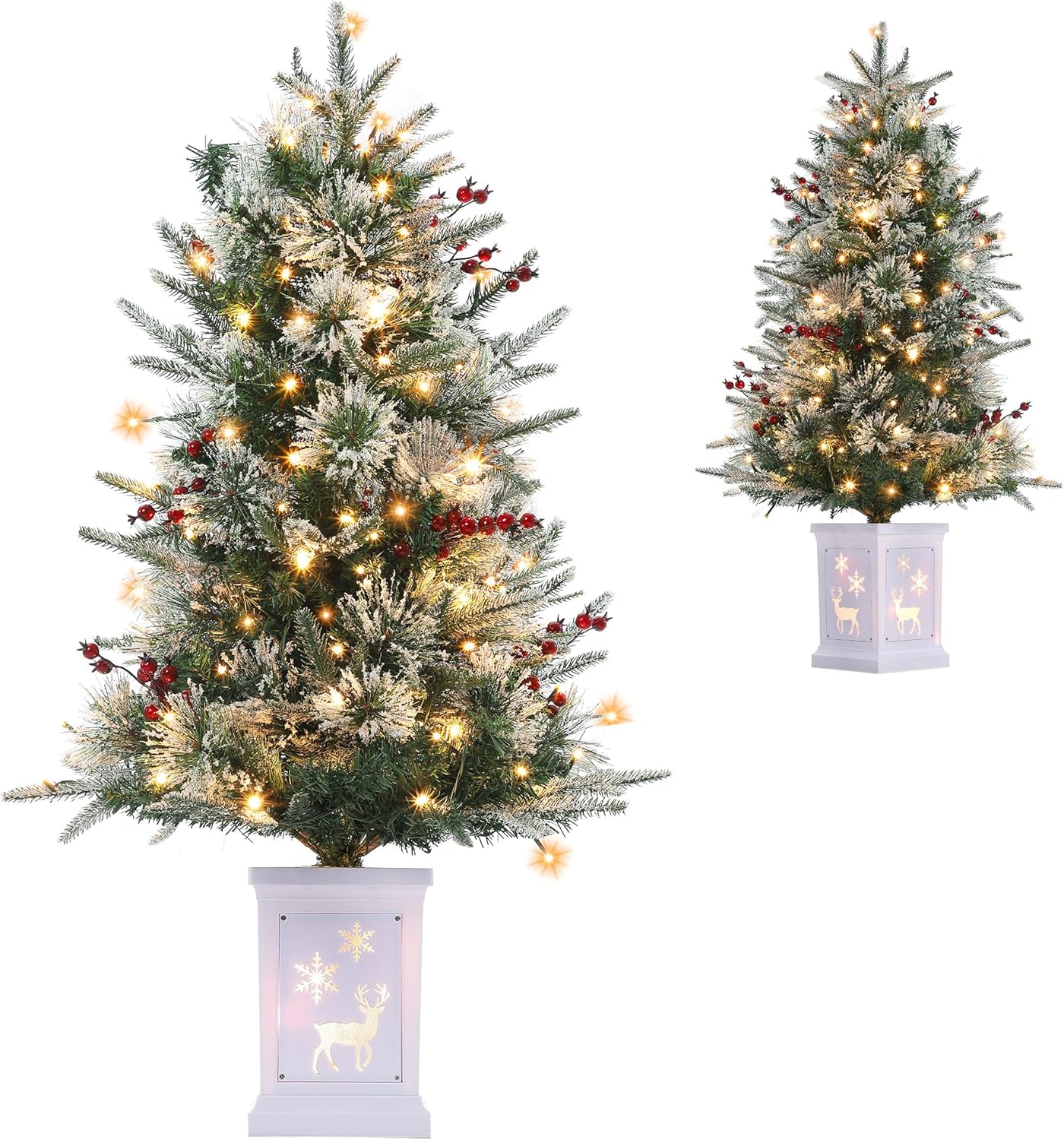 Amazon.com: Takywep 3Ft Artificial Christmas Tree with Warm White LED ...