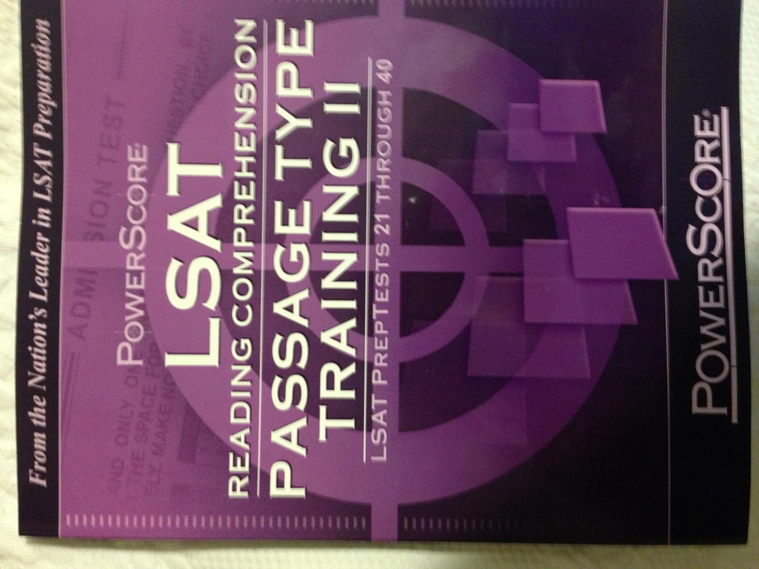 PowerScore LSAT Reading Comprehension Passage Type Training II: LSAT ...