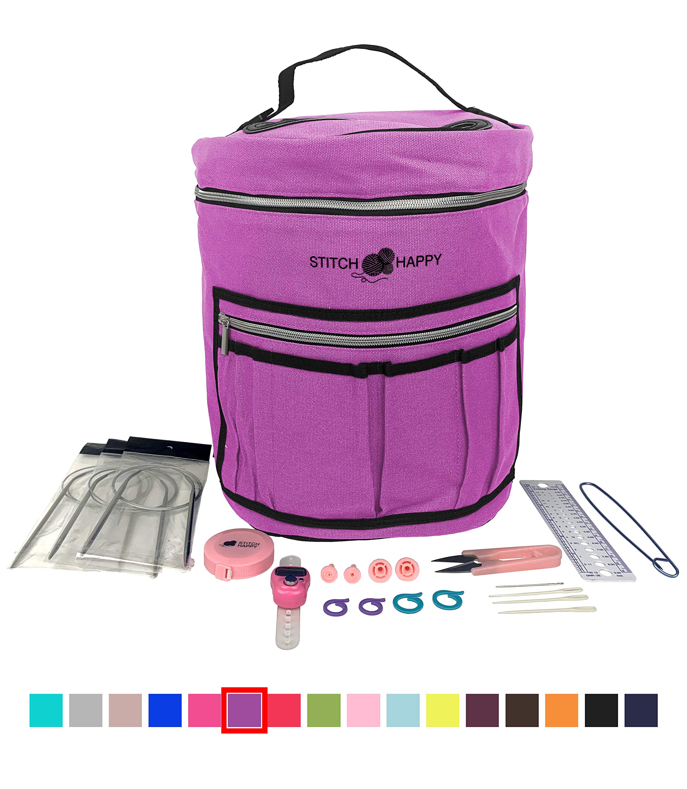 Amazon.com: Designer Stitch Happy Knitting Starter Kit: 20 Piece ...