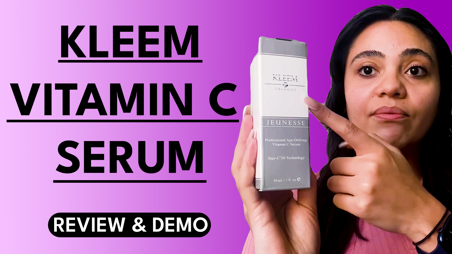 Watch Kleem Organics Vitamin C Serum Review on Amazon Live