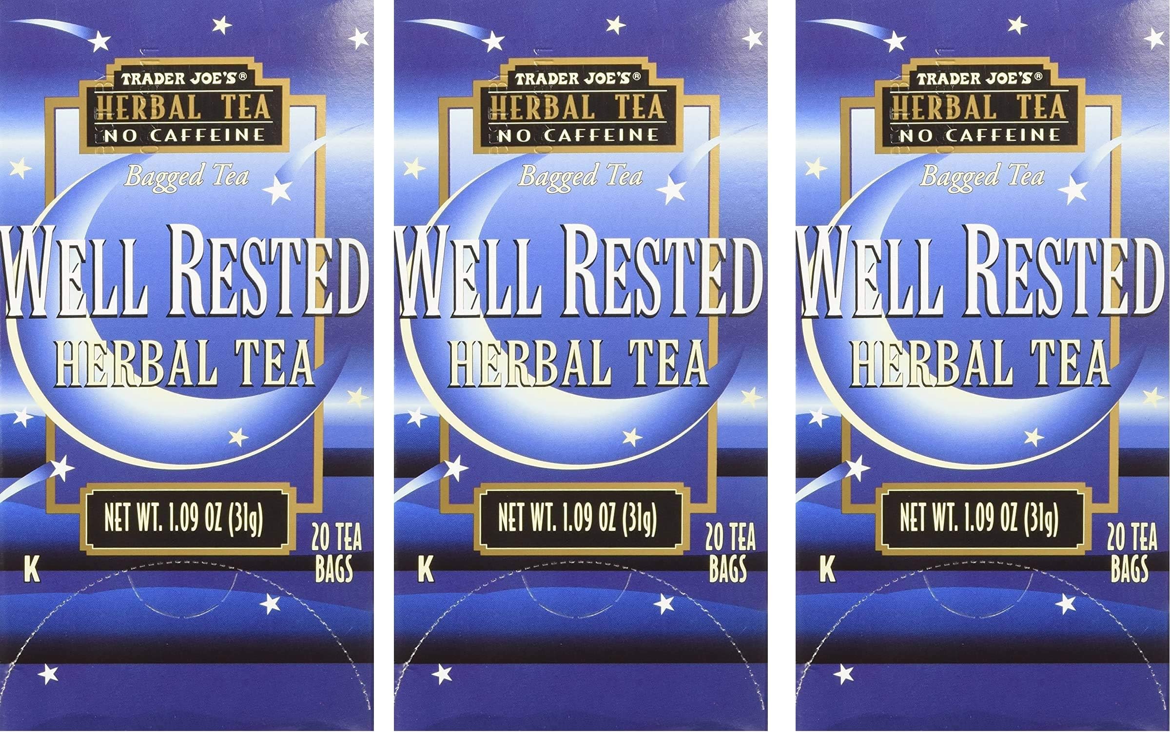 Amazon.com : Trader Joe's Well Rested Herbal Tea 20 tea bags : Grocery ...