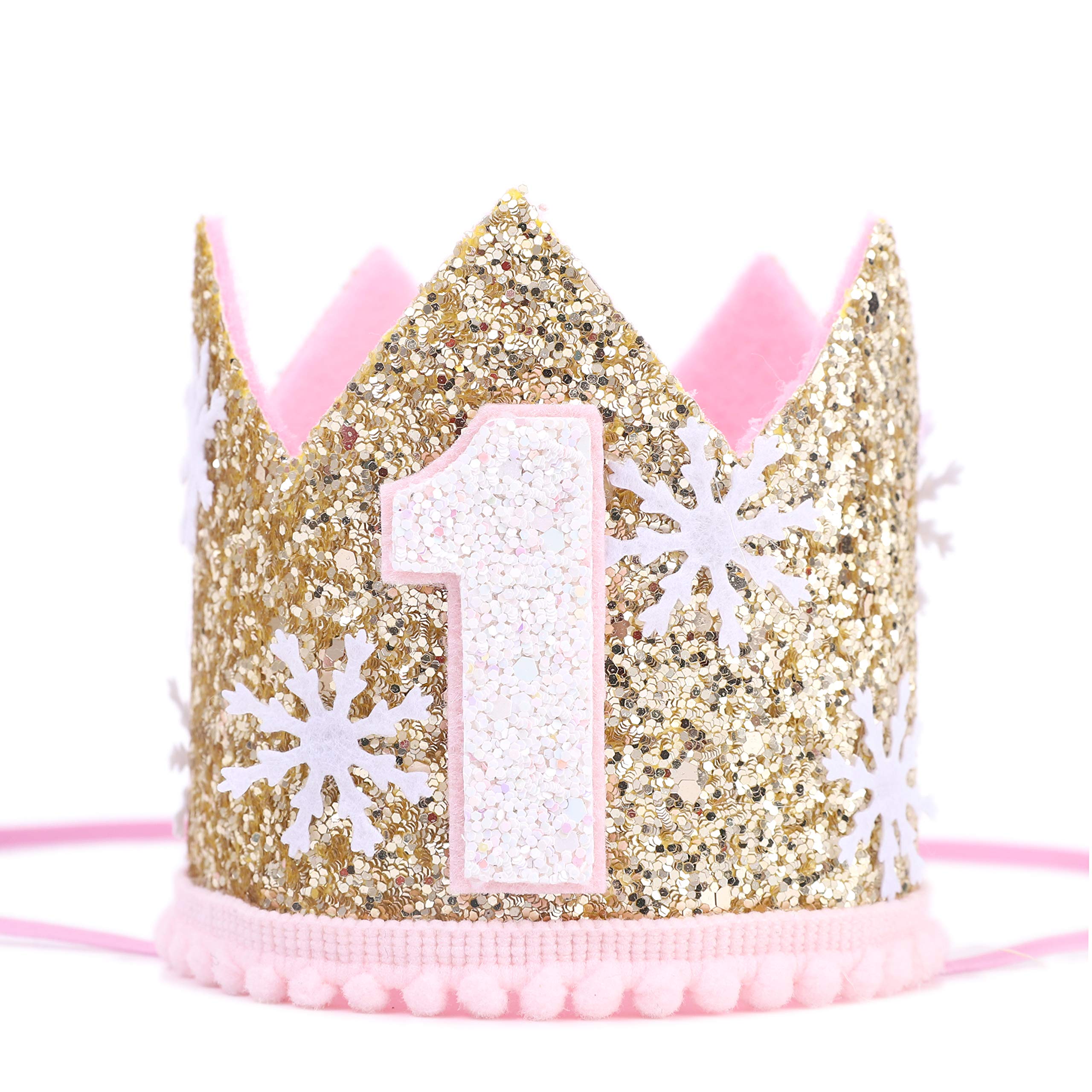 Buy WAOUH Winter Alderland Hat for 1st Birthday - Snowflake Crown for ...