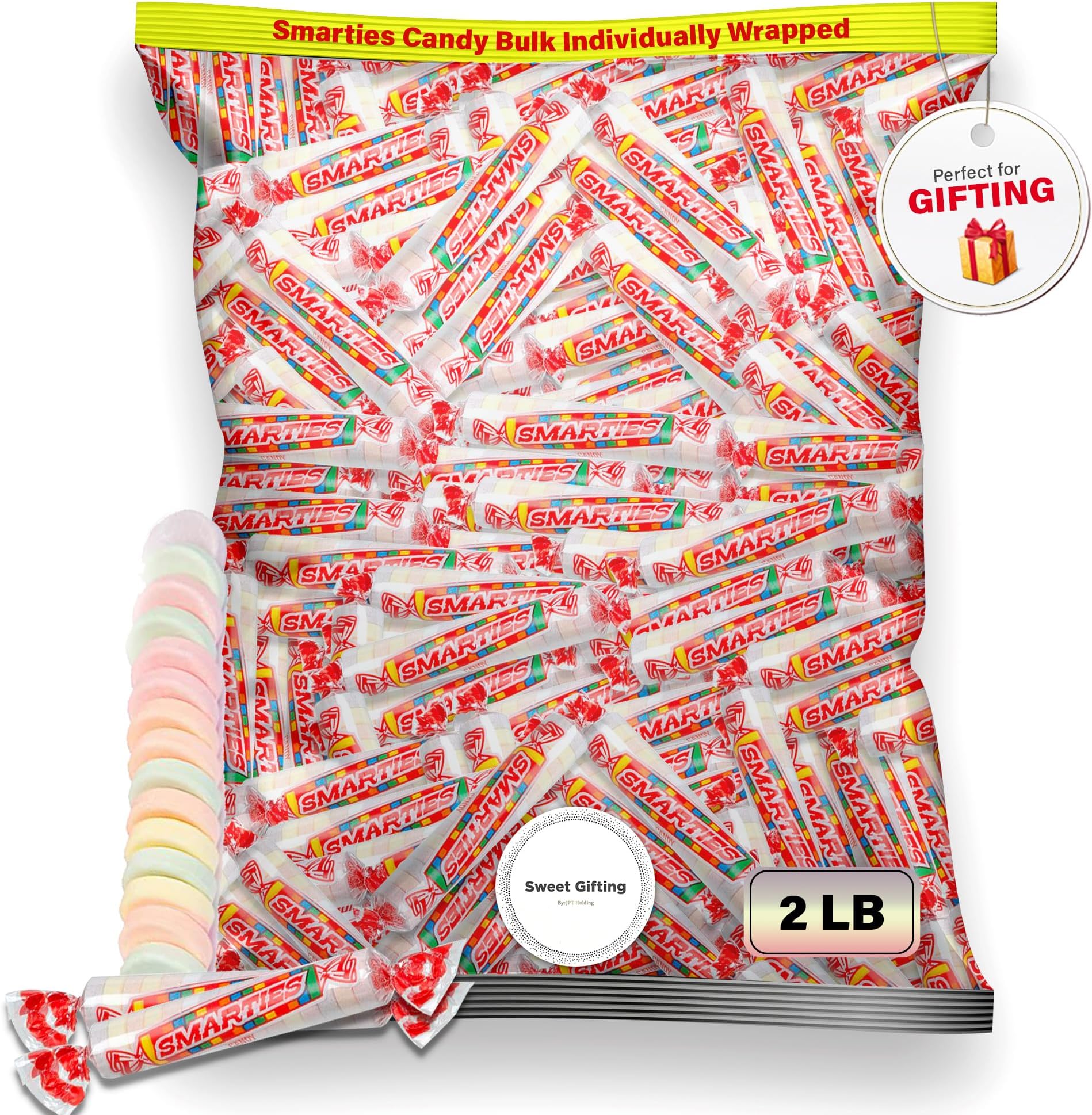 Amazon.com : Smarties Candy Rolls, 3 Pound Bag, 180 Count, : Hard Candy ...