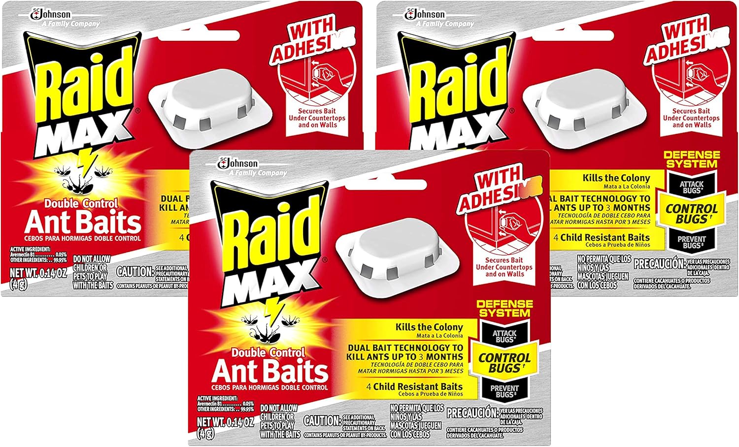Amazon.com : Raid Double Control Ant Baits, 4 CT (Pack - 3) LL8 : Patio ...