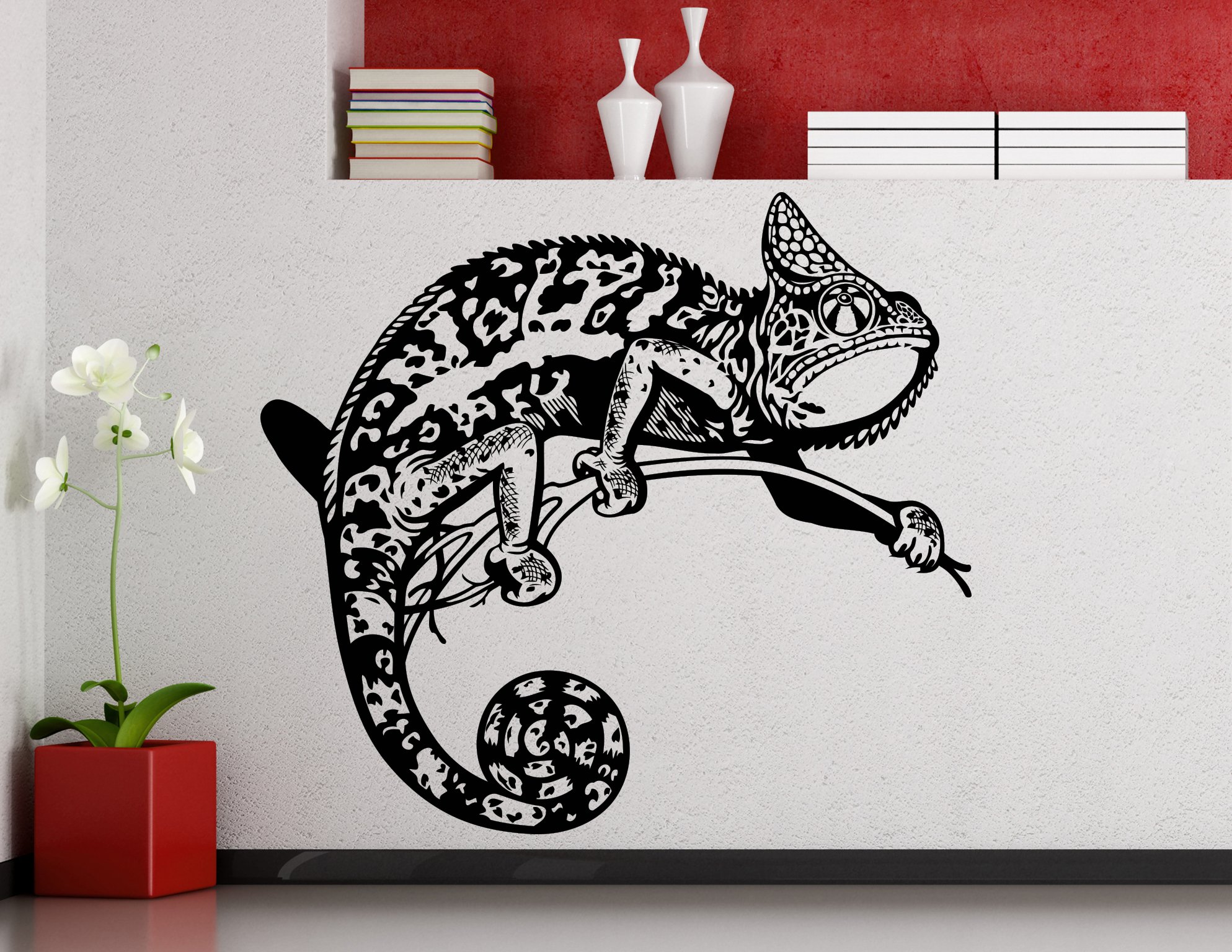 Amazon.com: Chameleon Wall Decal Reptile Lizard Vinyl Sticker Home Kids ...