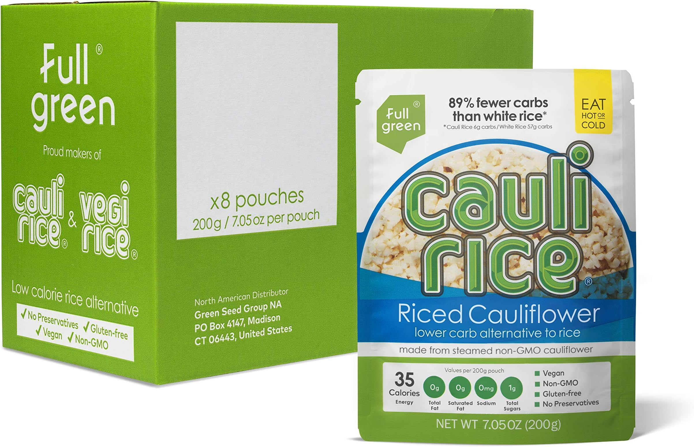 Amazon.com : Cauli Rice - Fullgreen - Low Carb Riced Cauliflower ...