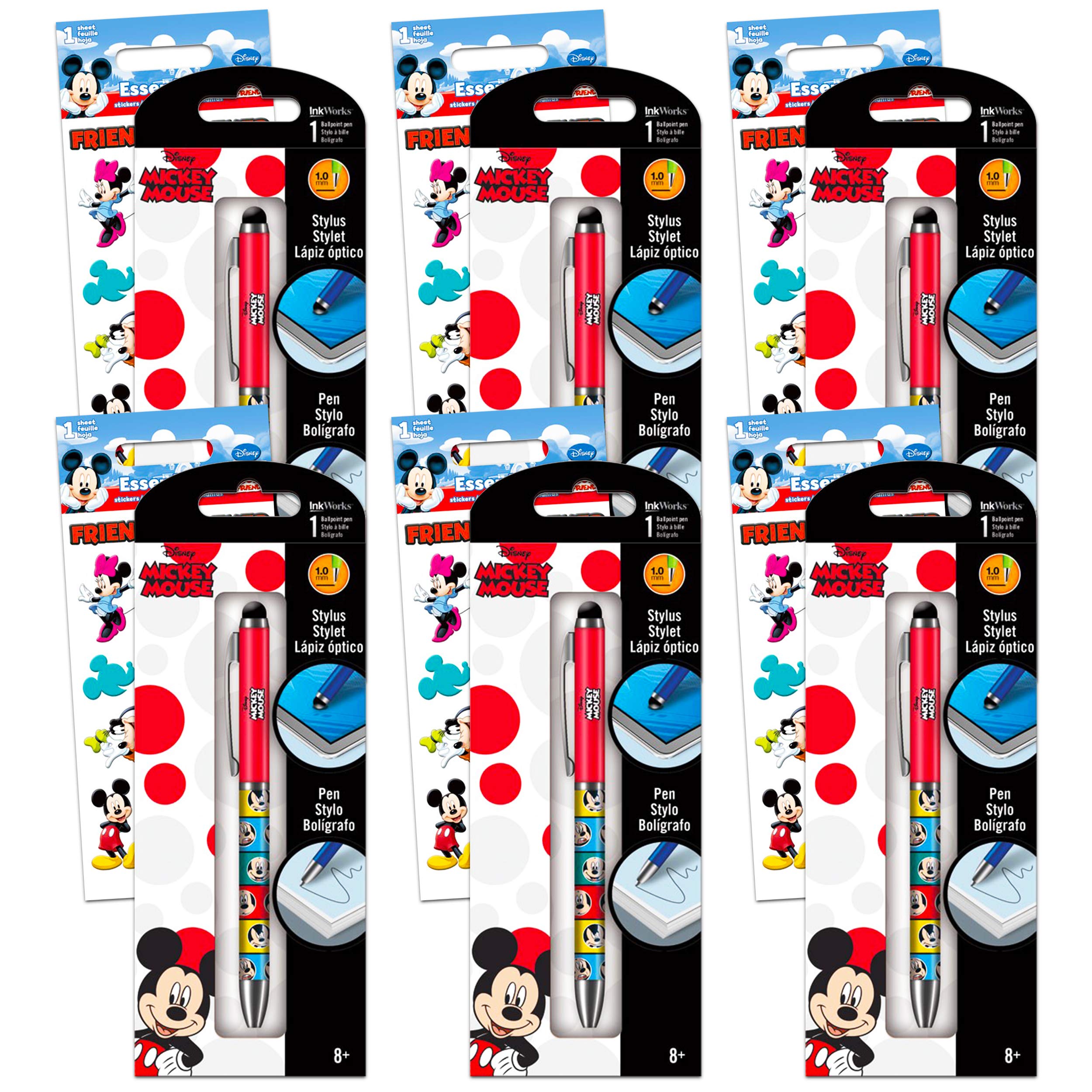 Disney Mickey Mouse Pens Set 6 Pack Mickey Ballpoint Pens | Desertcart ...