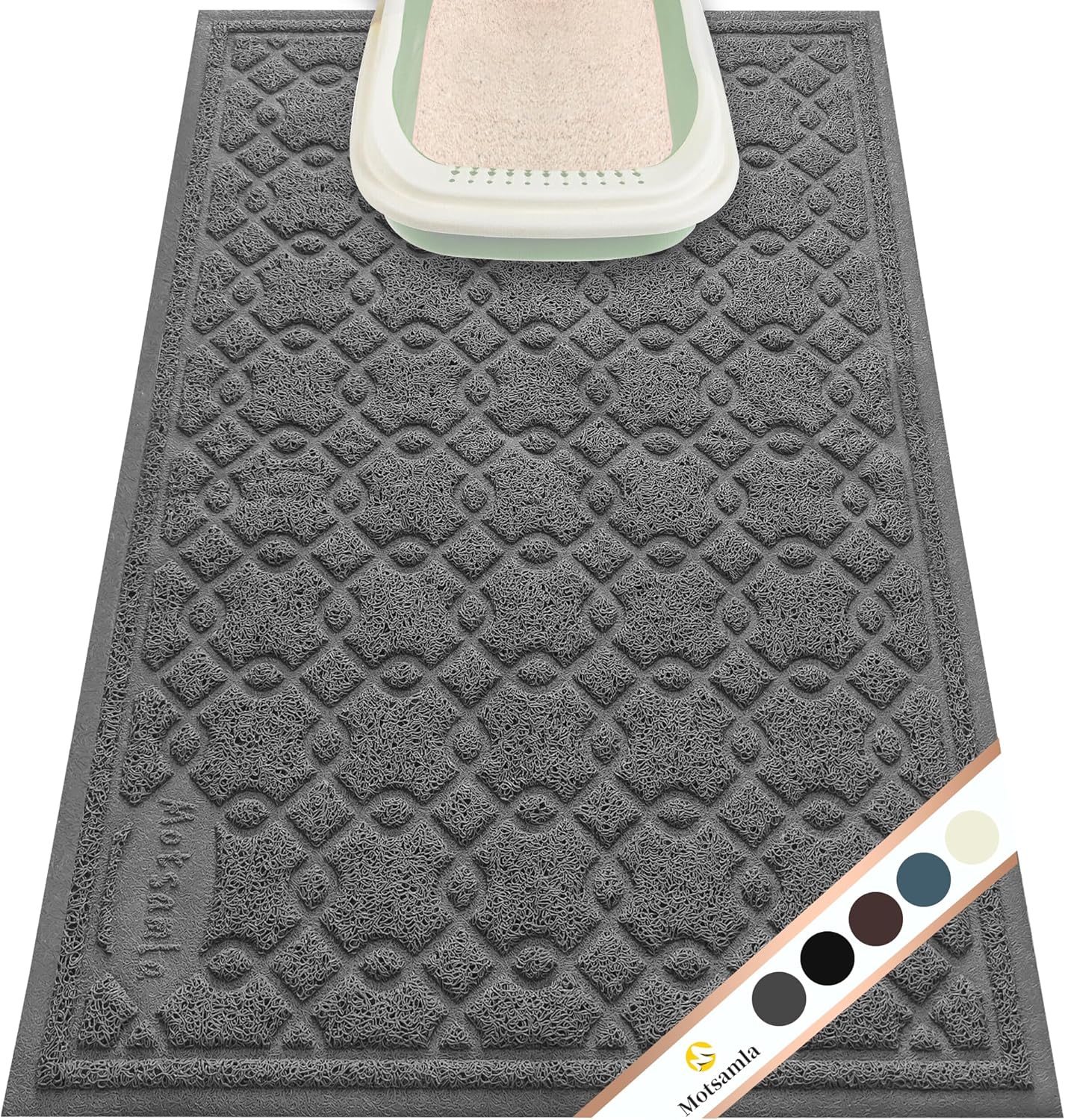 Amazon.com: Motsamla Cat Litter Box Mat, 35" x 24" Large Kitty Litter ...