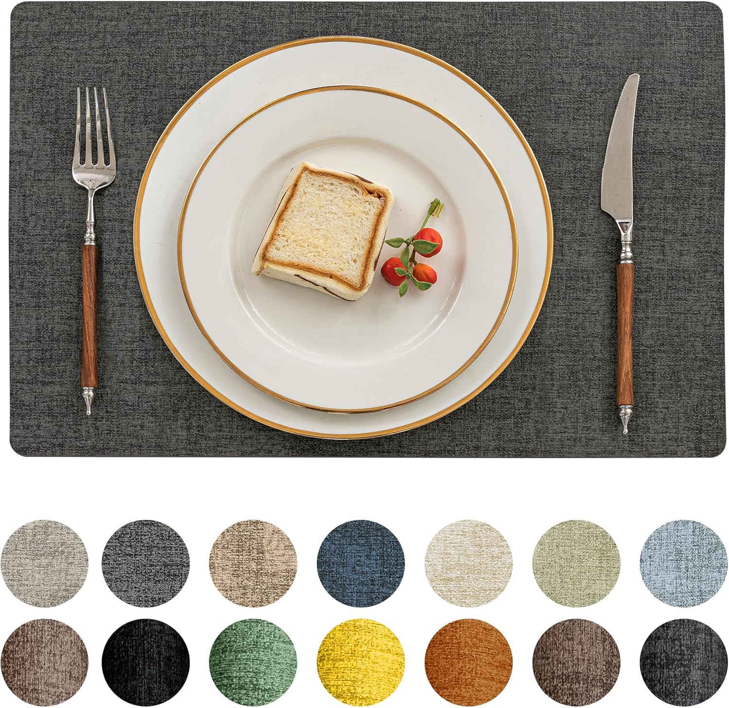 Amazon.com: Romanstile Vinyl Placemats Set of 4-12 X 18 Inch - Heat ...