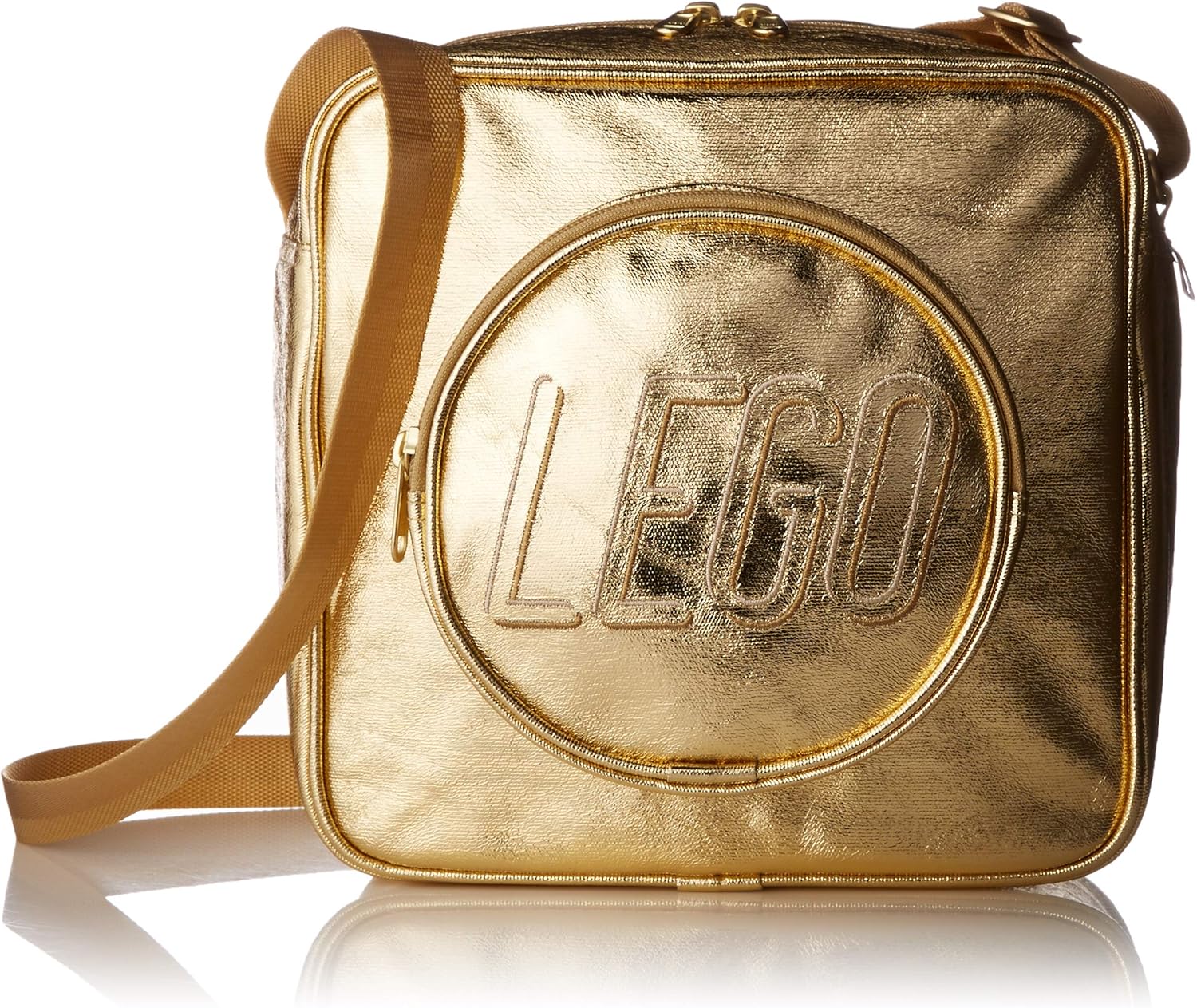 Amazon | LEGO Brick Crossbody Handbag-Gold Cross Body Bag, One Size ...
