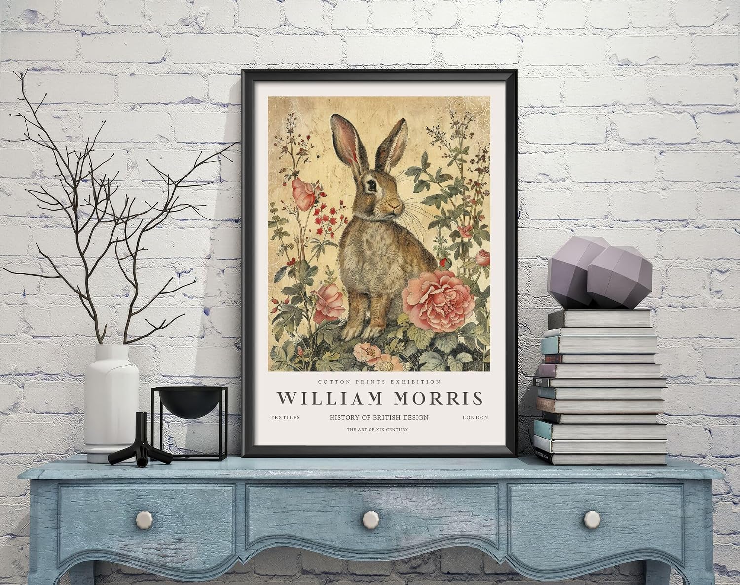 William Morris Rabbit, Hare Print, William Morris Exhibition Print ...