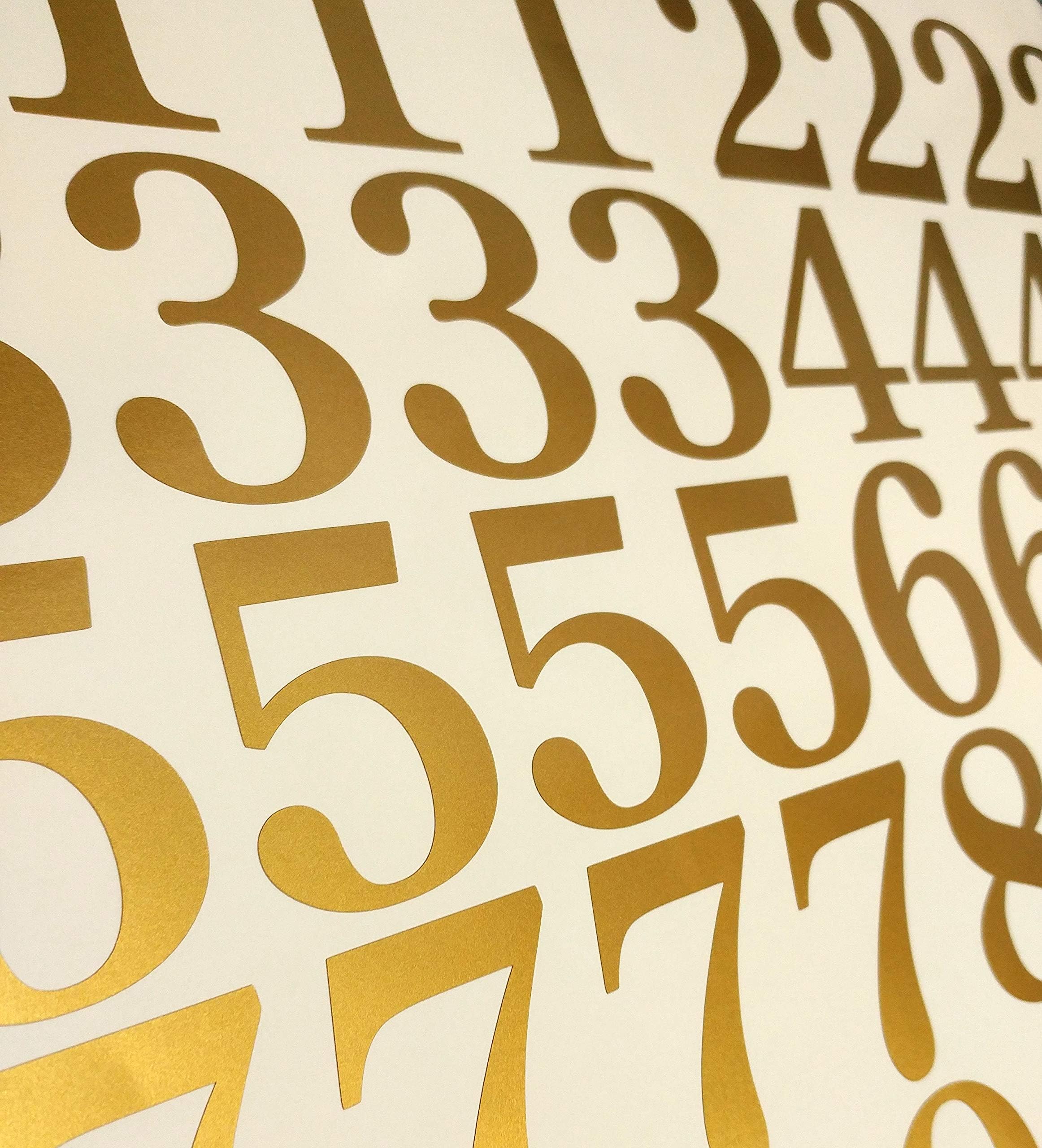 Amazon.com: 3" Metallic Gold Color, Classic Style Mailbox Numbers,Lot ...