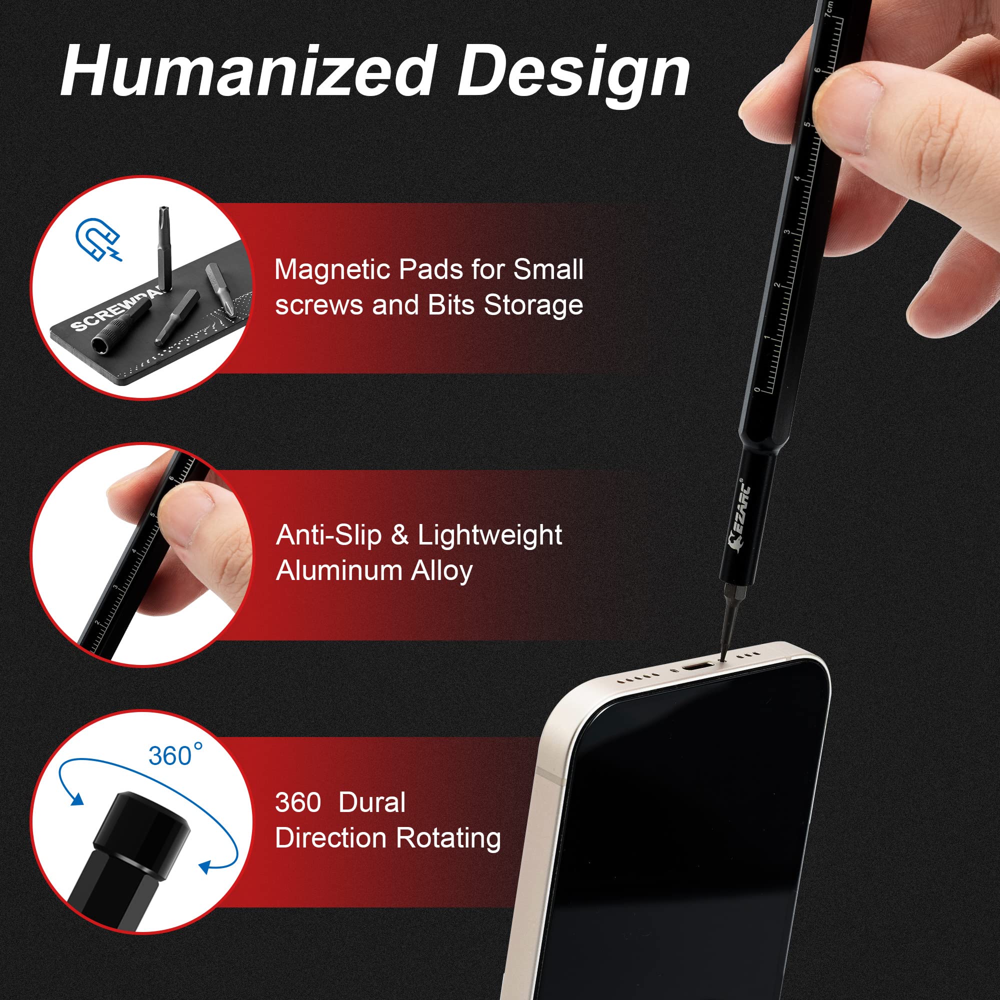 Snapklik.com : EZARC Precision Screwdriver Set, 47 In 1 Small ...