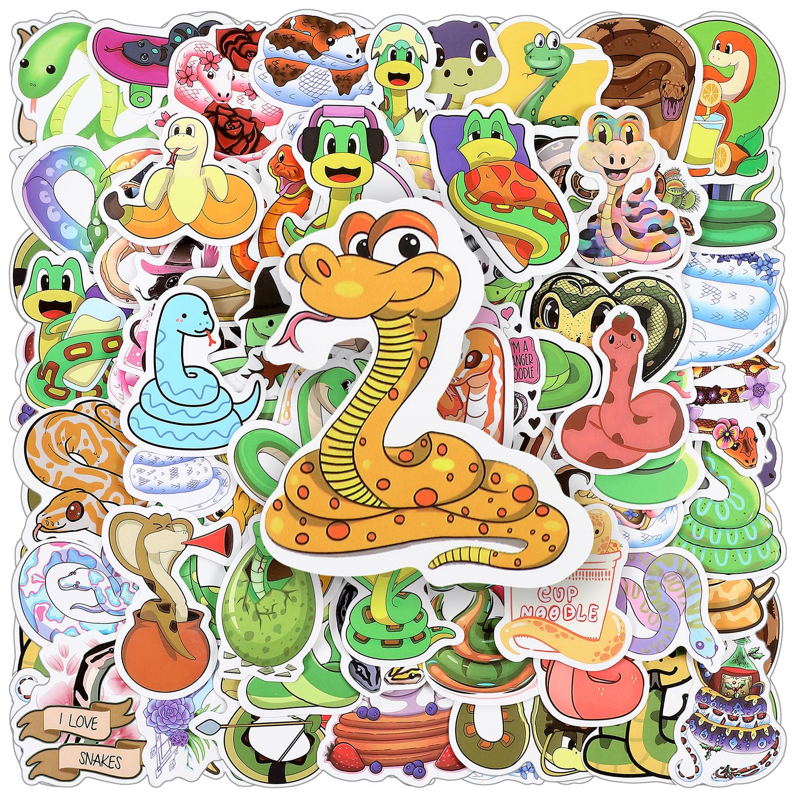 Amazon.com: Frienda 240 Pcs Snake Stickers Waterproof Vinyl Snake ...