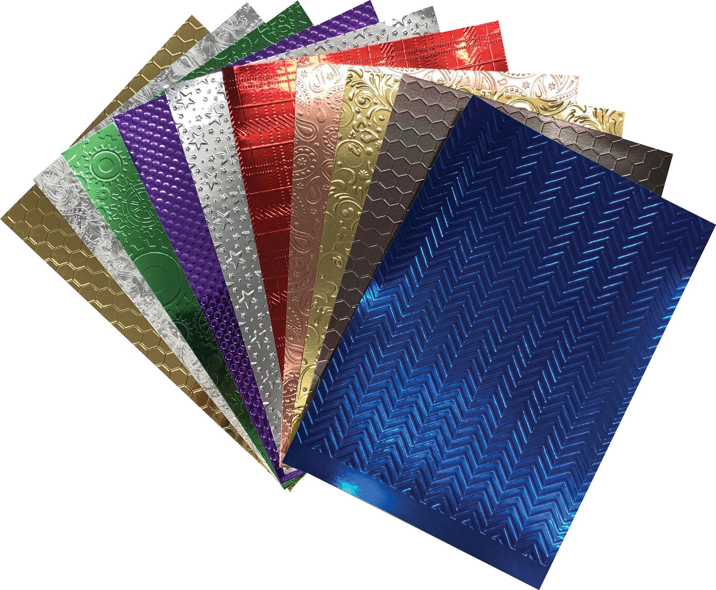 Springboard Metallic Embossed A4 Card (Pack of 10 Sheets), 10815 ...