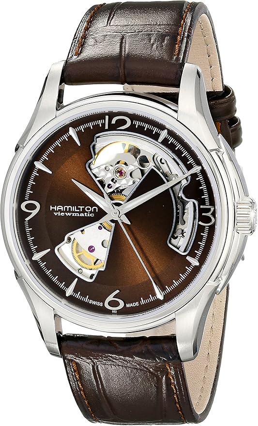 Amazon.com: Hamilton Men's H32565595 Open Heart Marron Open Dial Watch ...