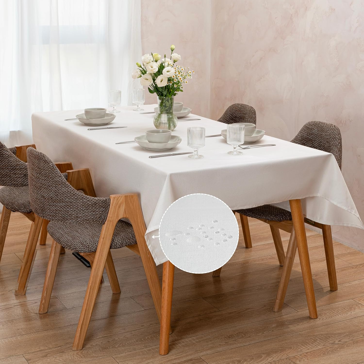 Amazon.com: Vival Home Rectangle Tablecloth, Waterproof, Wrinkle ...