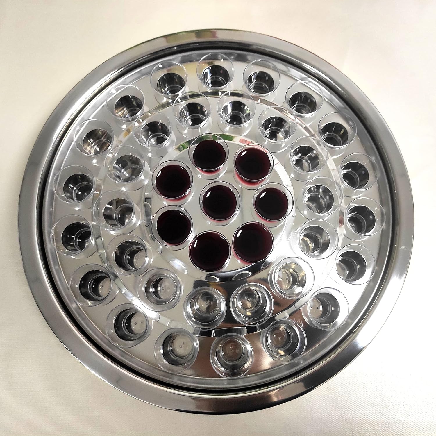 Amazon.com: SruiSwei Premium Polished Stainless Steel Communion Tray ...