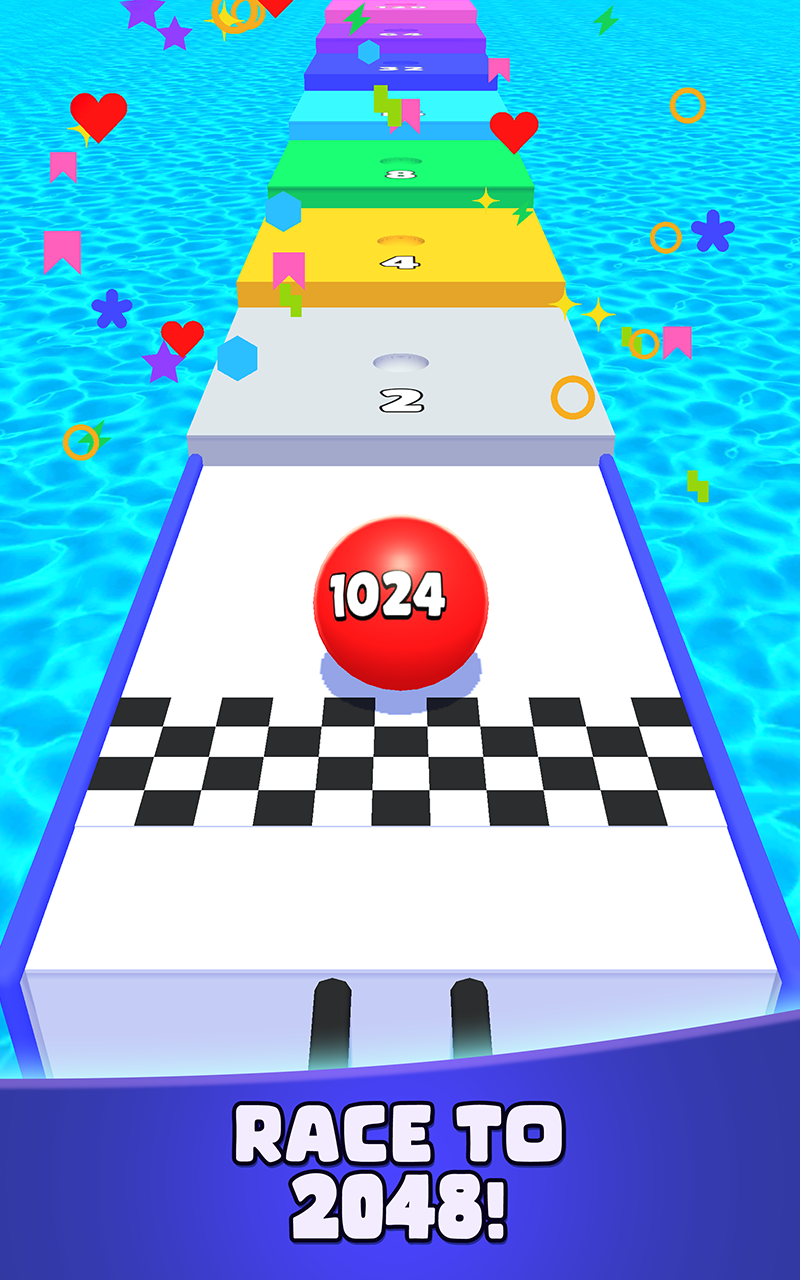 Merge Race 2048 - Run Puzzle Game: Ball Merge Rush 3D, Match Numbers ...