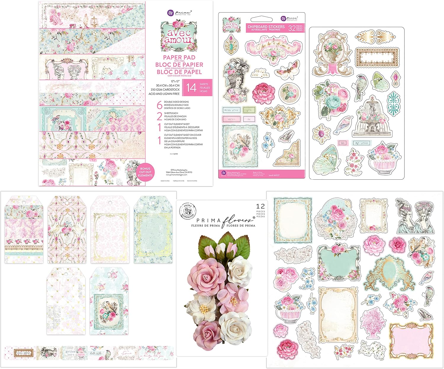 Amazon.com: Prima Marketing Avec Amour - Designer’s Collector’s Pack ...