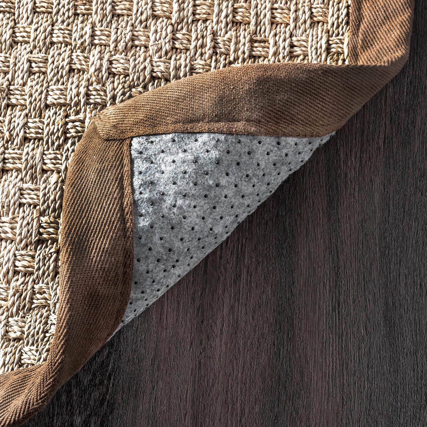 nuLOOM Hesse Checker Weave Seagrass Indoor/Outdoor Accent Rug, 3x5, Brown