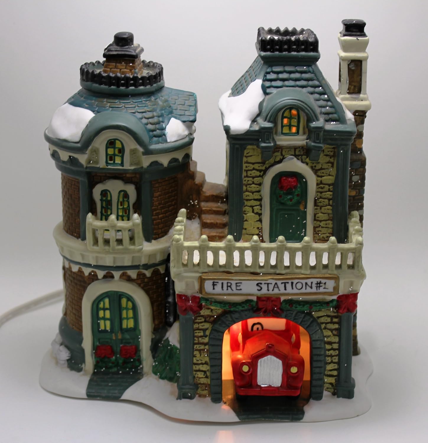 Amazon.com: Lemax Carole Towne 2003 Fire Station : Home & Kitchen