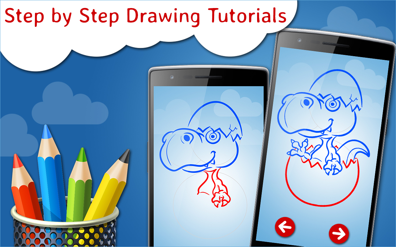 How to Draw Dinosaurs Step by Step Drawing App - App on Amazon Appstore