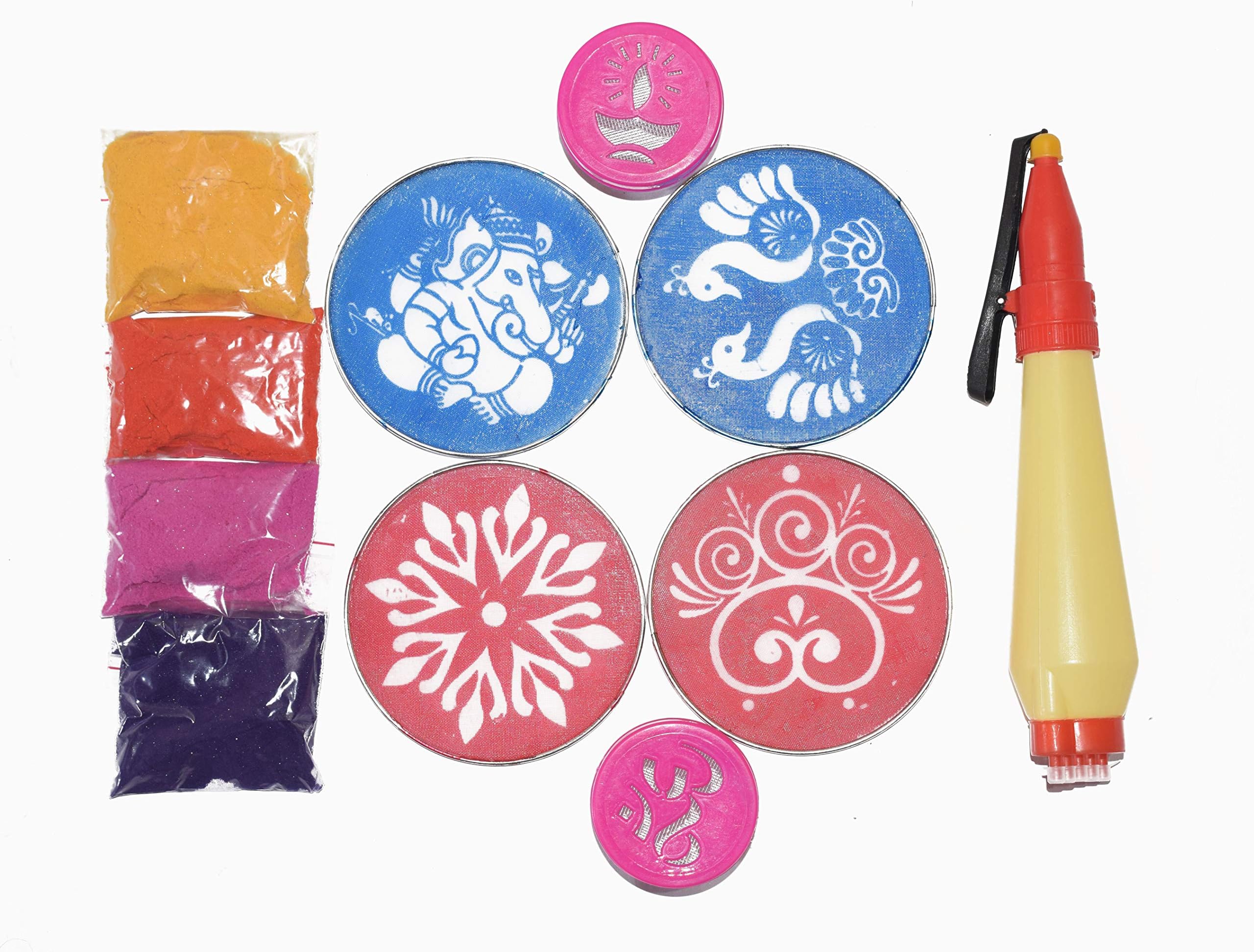 Buy oramsa Combo of Rangoli kit- Rangoli Powder (6 * 50gm=200gm) (Any 6 ...