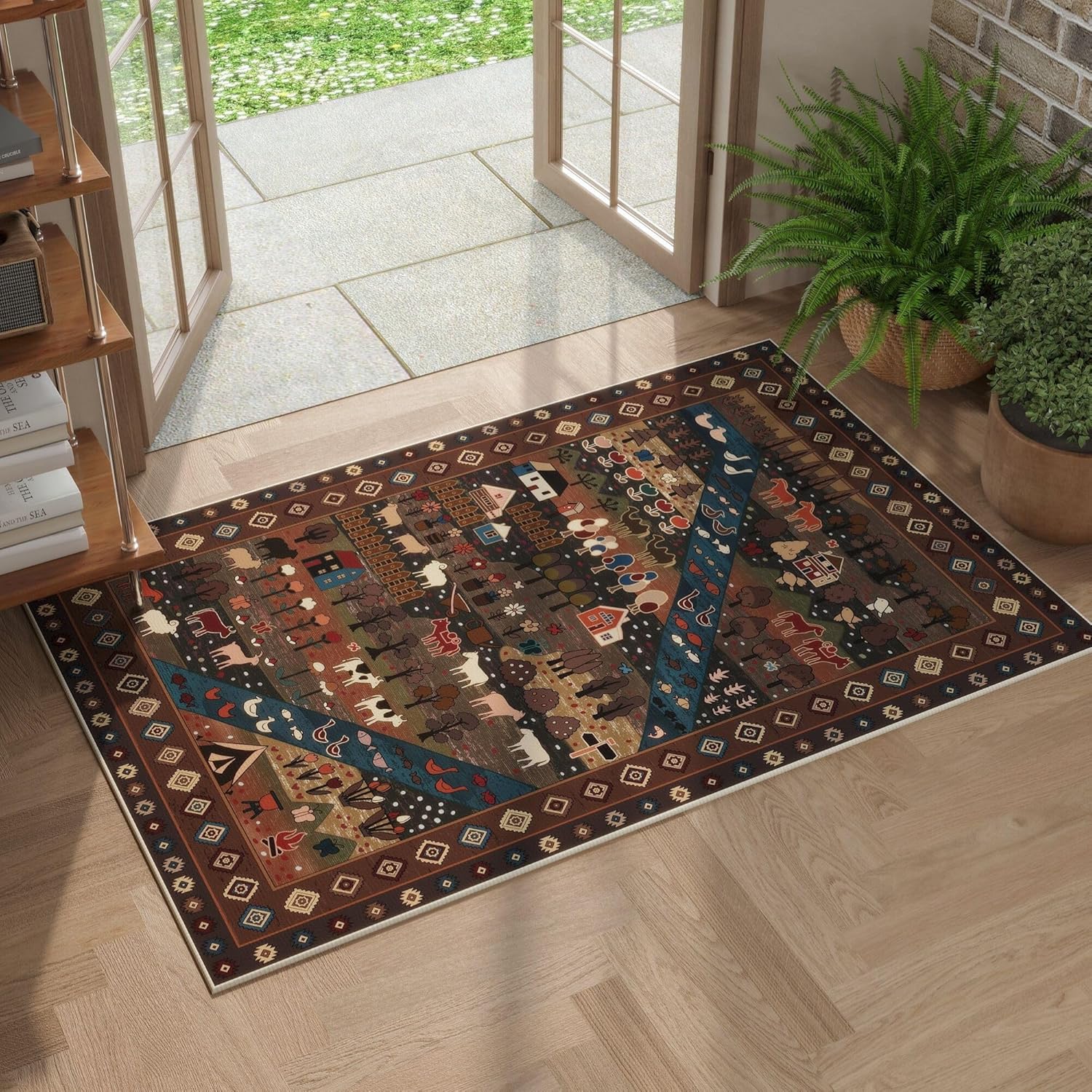Amazon.com: Vowkten Door Mat Indoor Entrance 2x3 Rug Machine Washable ...
