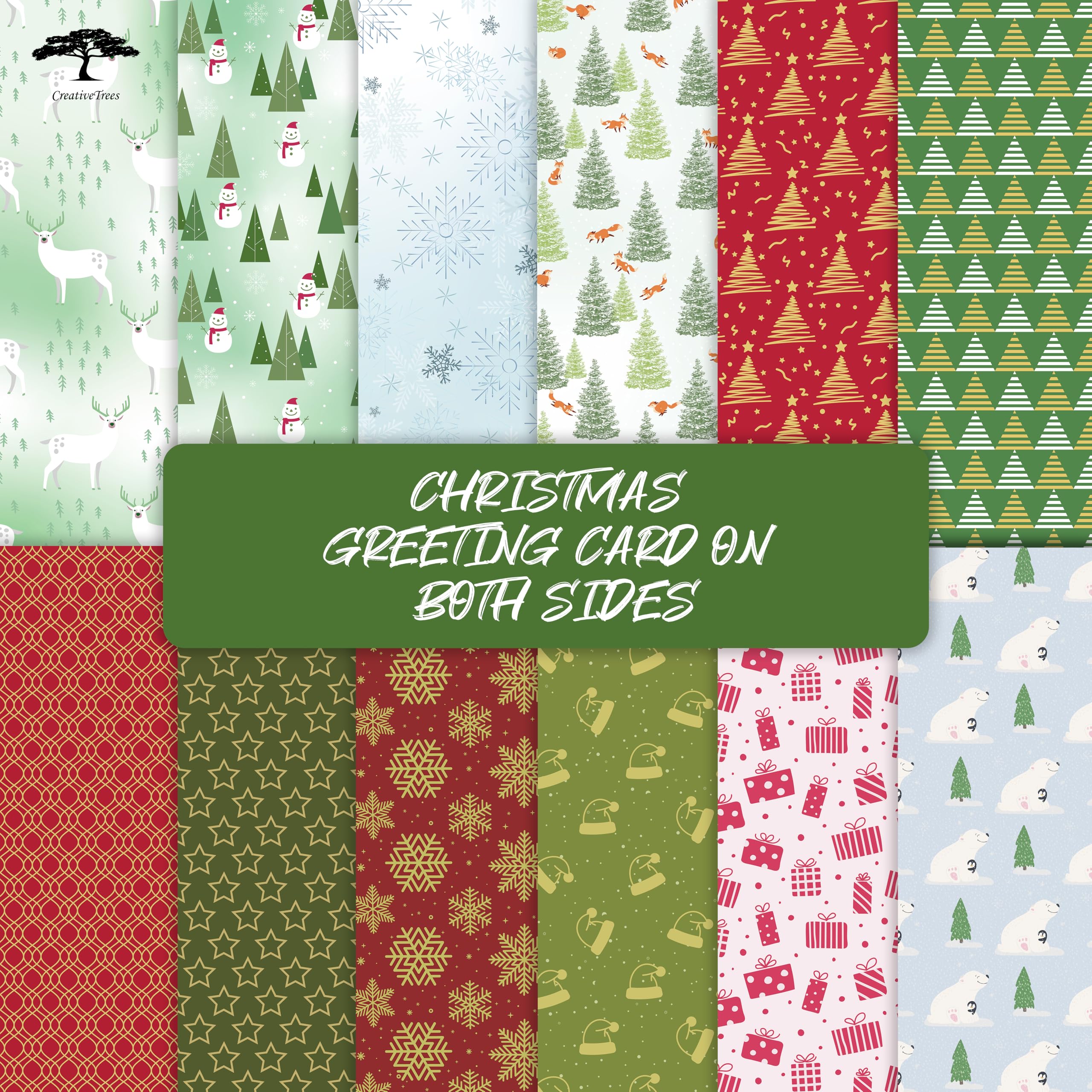 Amazon.com: 24 Sheets Christmas Scrapbook Paper, 6 x 6 Scrapbook ...
