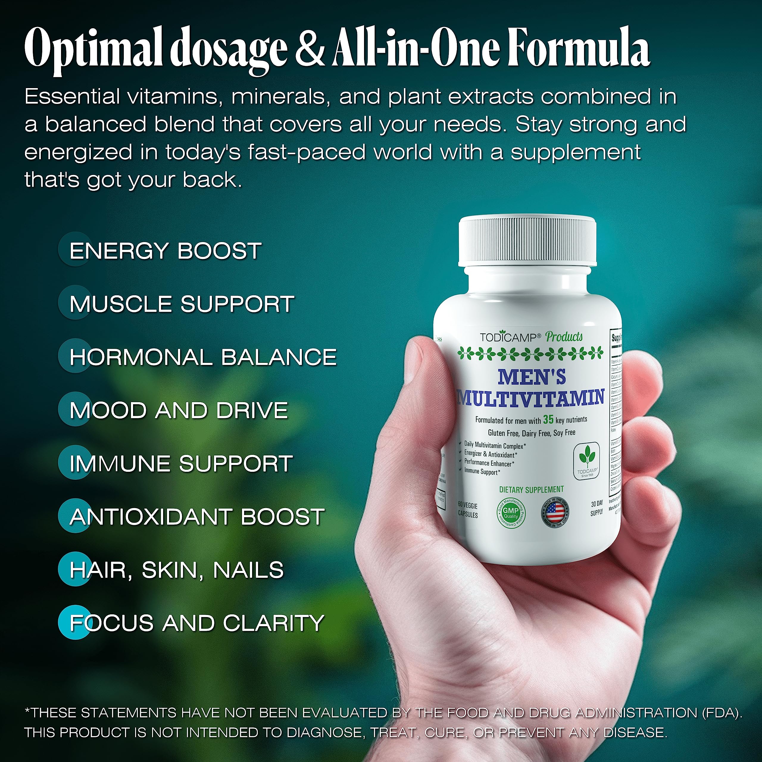 Snapklik.com : TODICAMP Mens Multivitamin & Mineral Complex