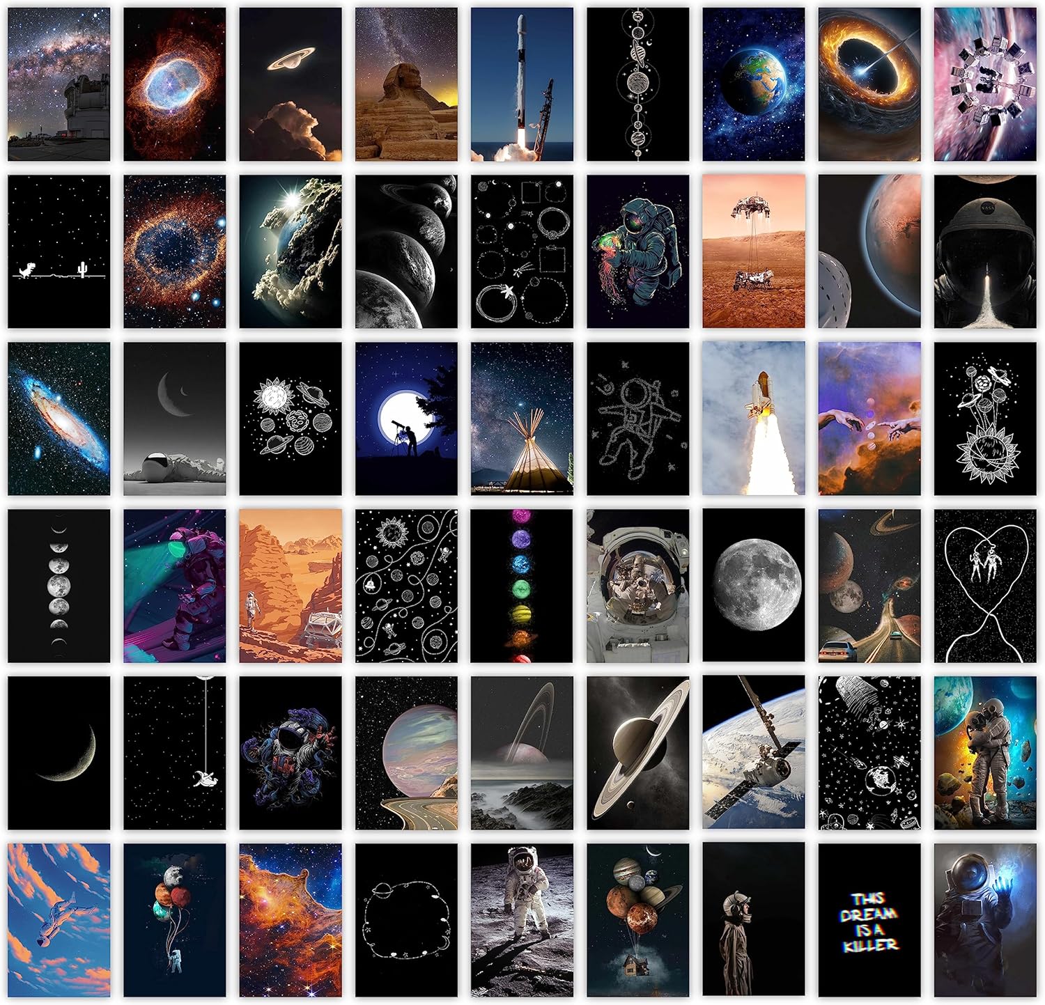 Amazon.com: CodersParadise 54 PCS Astronomy Wall Collage Poster Kit ...