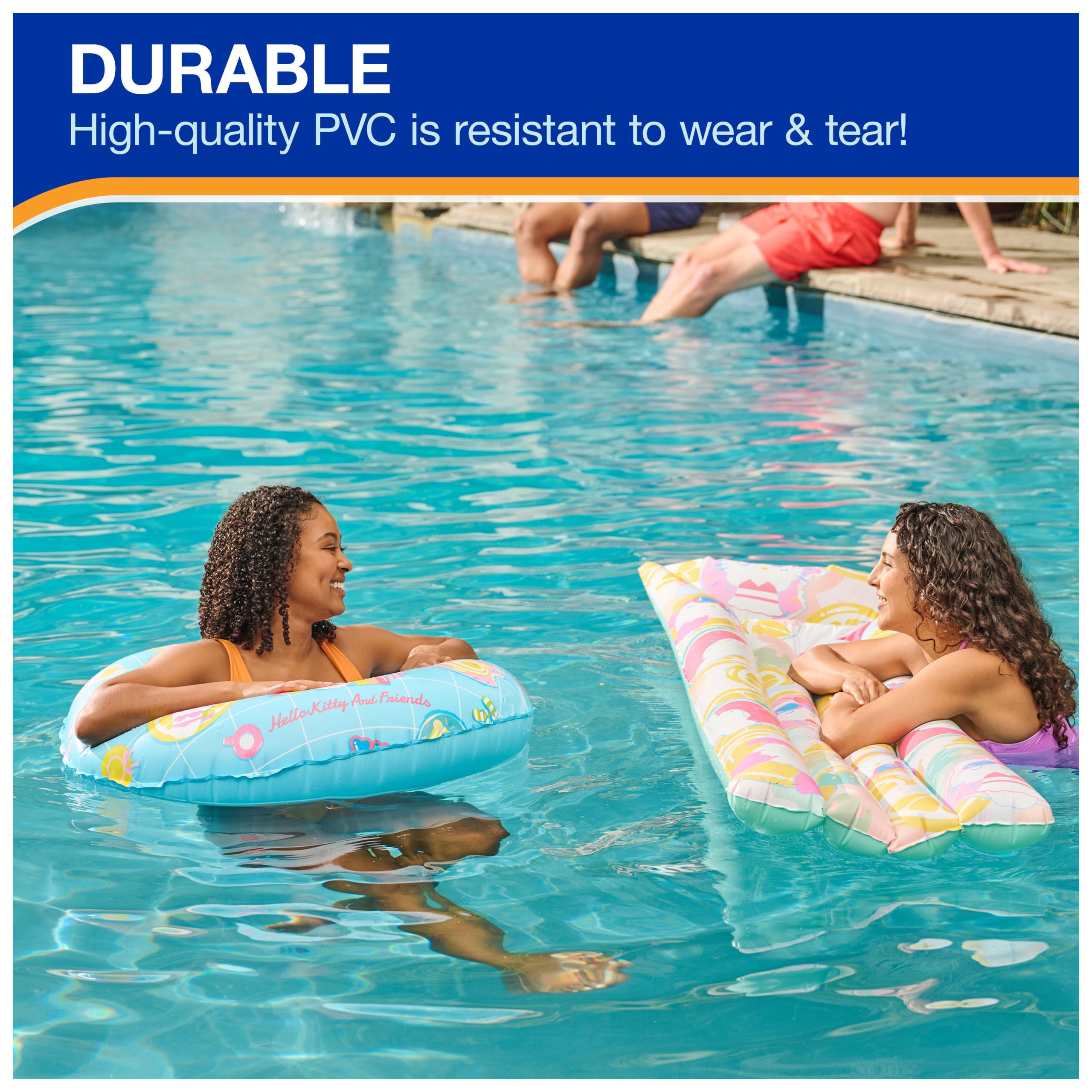 Snapklik.com : Swimways Hello Kitty Suntanner Pool Float, Inflatable ...