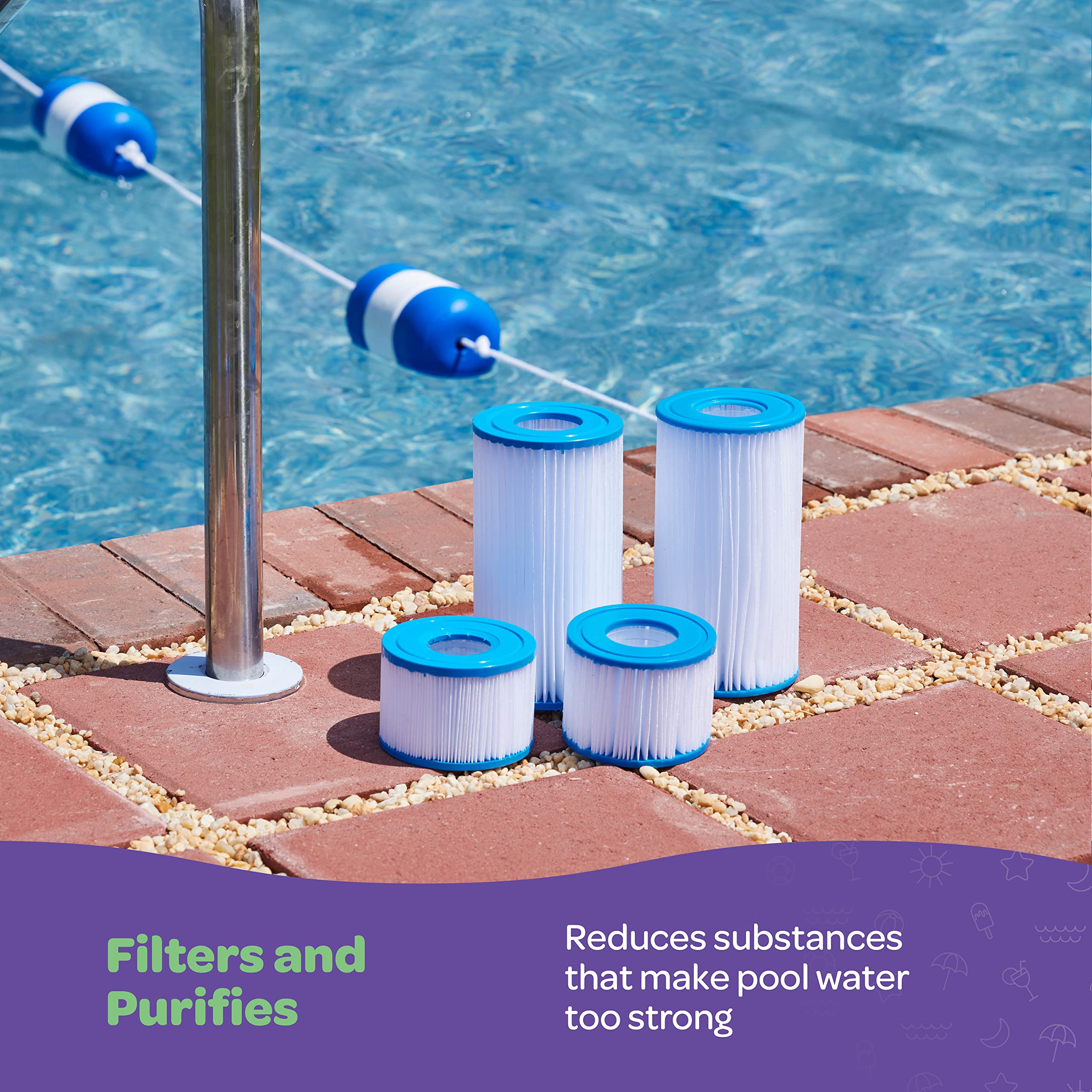 Snapklik.com : Pool Filter Set Of 4 Pool Filters Type A Or C ...